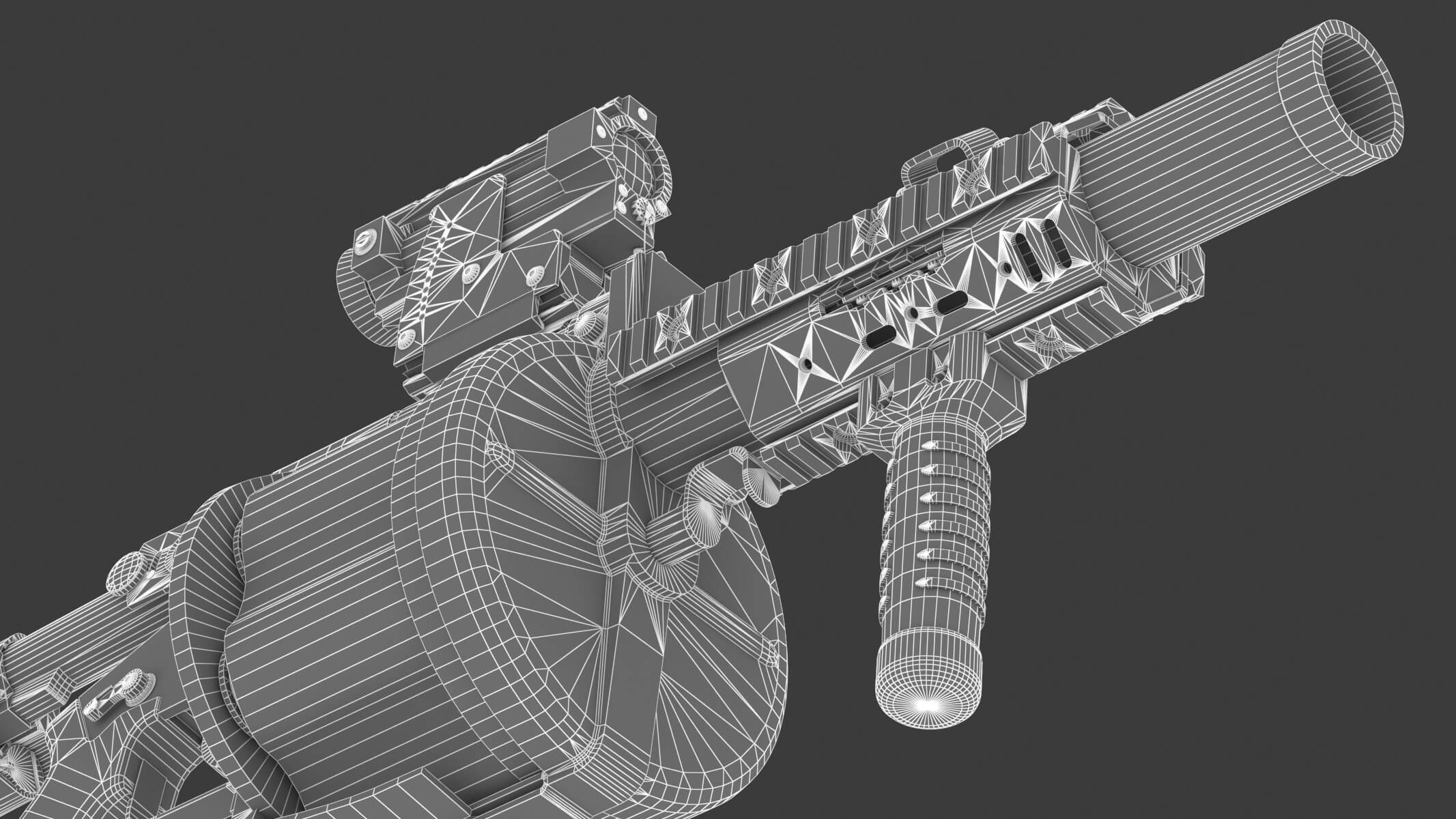 Milkor Mgl Low Poly - 3D Model by frezzy