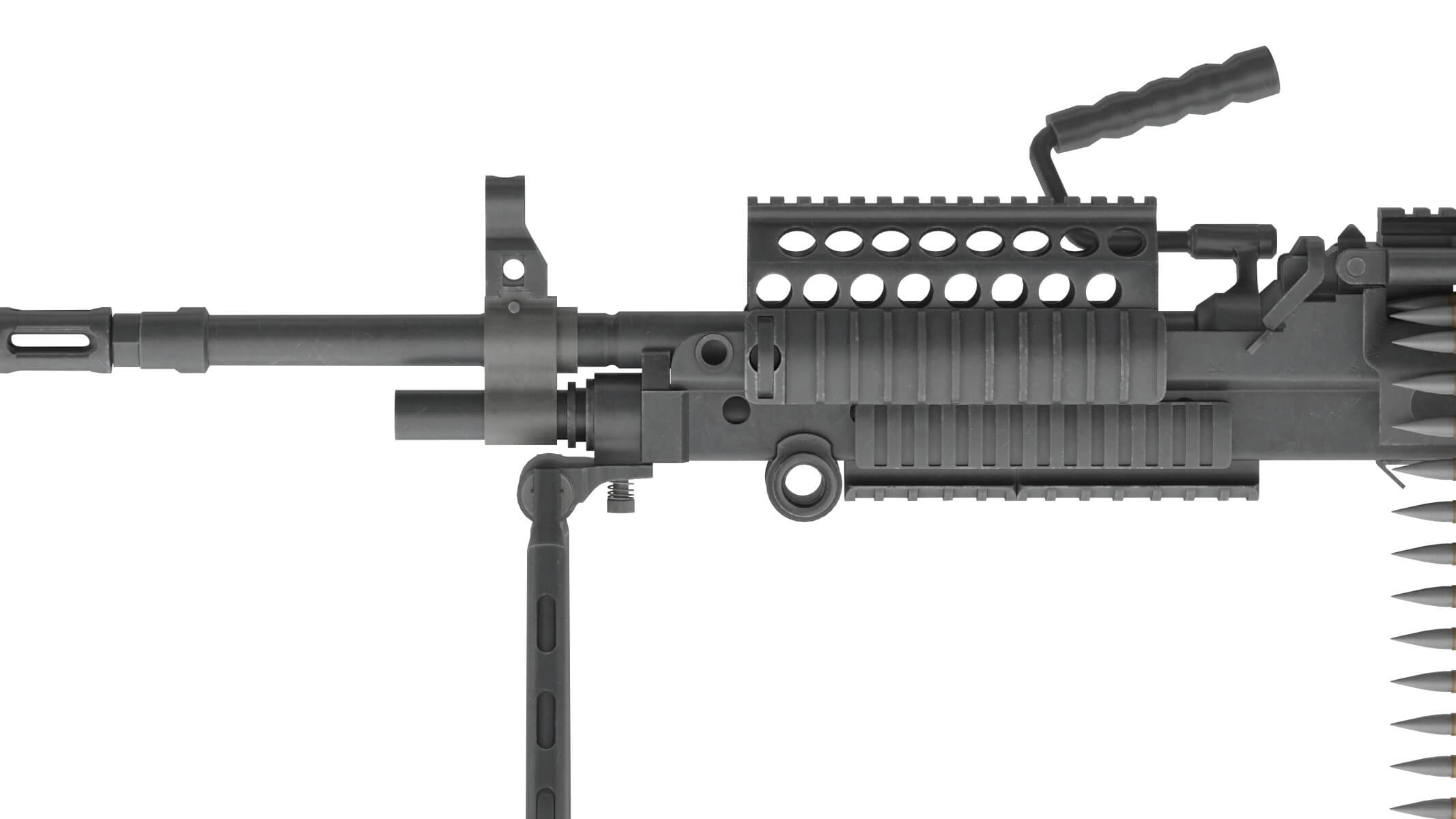 MK 48 Machine Gun Low Poly - 3D Model by frezzy