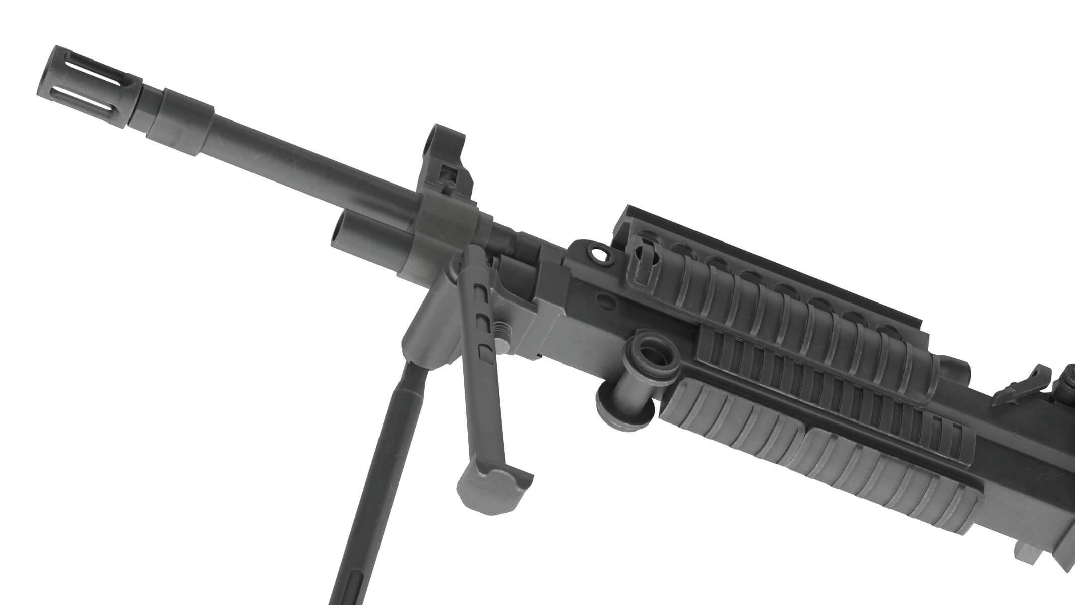 MK 48 Machine Gun Low Poly - 3D Model by frezzy