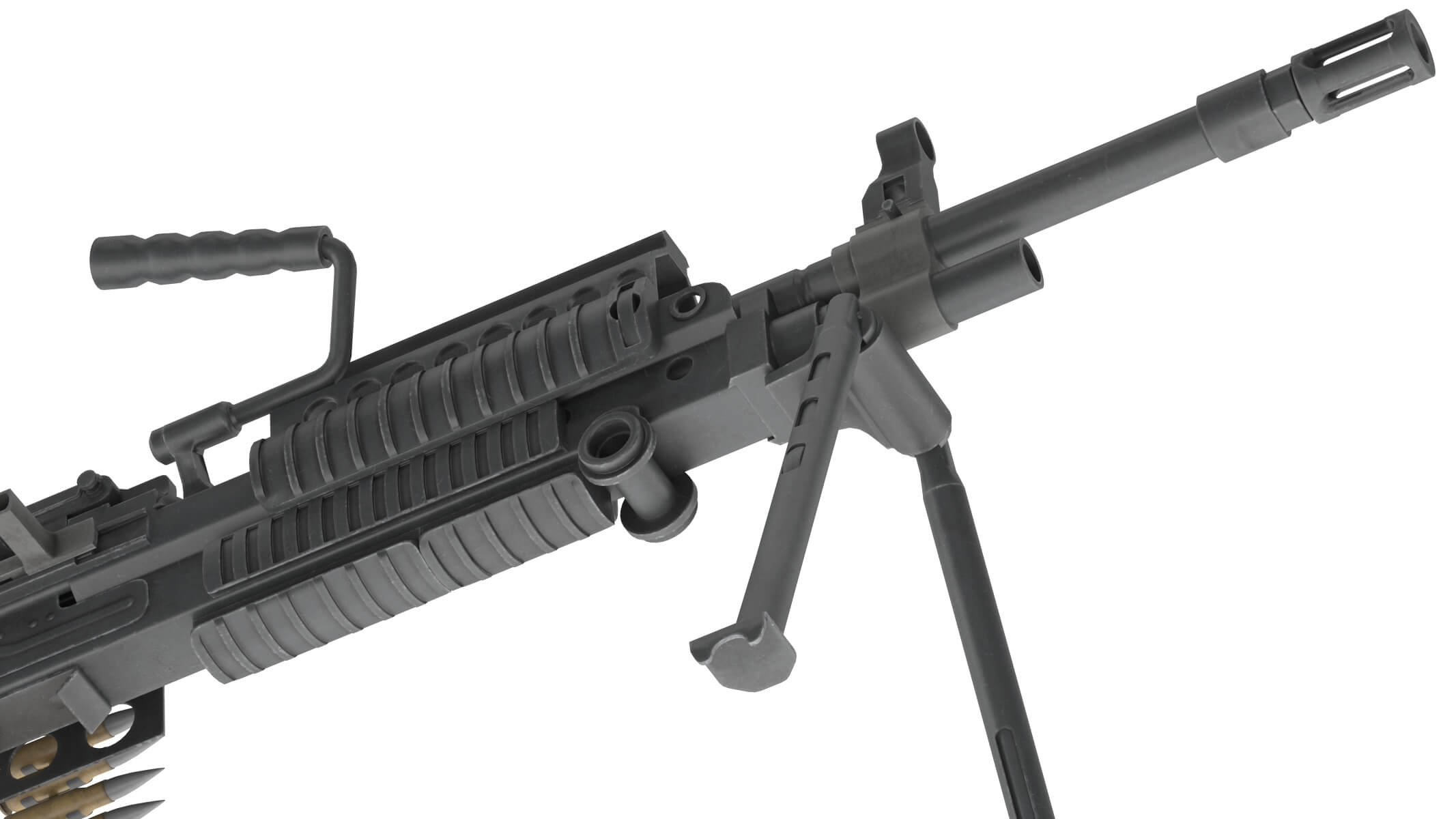 MK 48 Machine Gun Low Poly - 3D Model by frezzy
