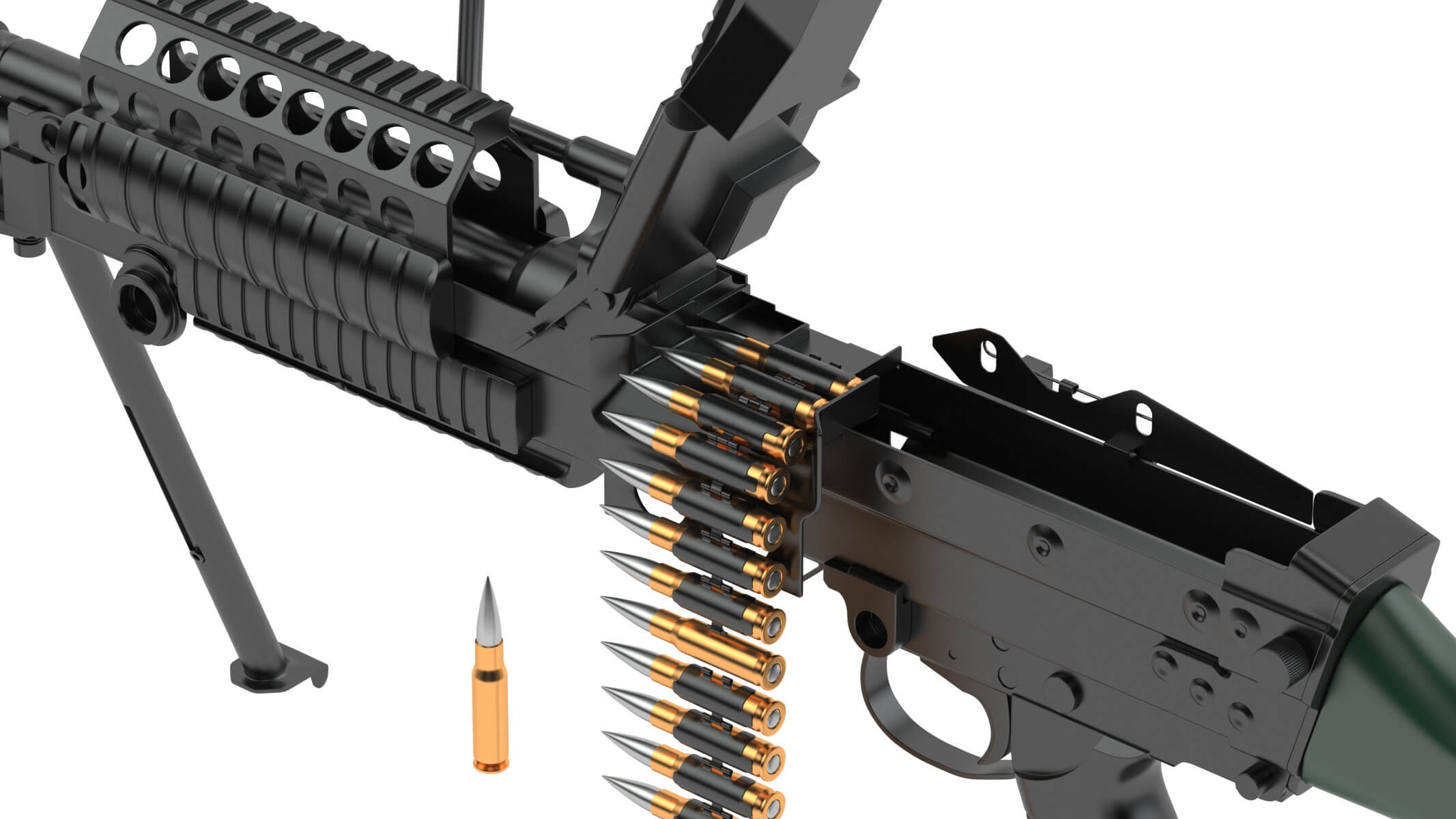 MK 48 Machine Gun - 3D Model by frezzy