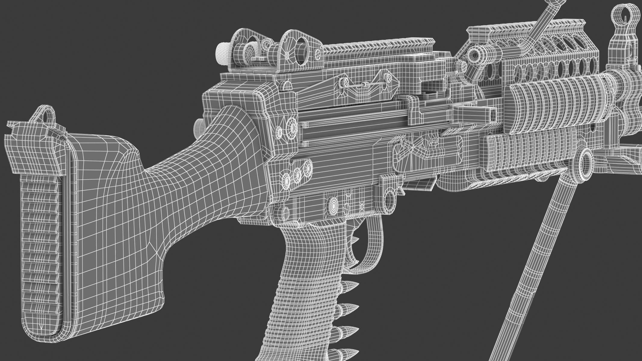 MK 48 Machine Gun - 3D Model by frezzy