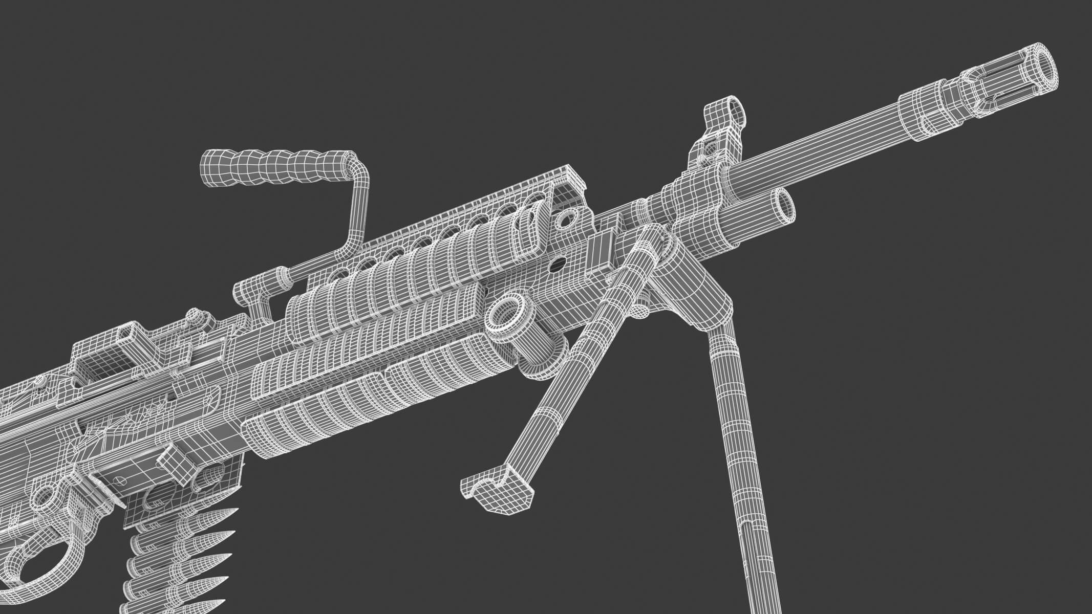 MK 48 Machine Gun - 3D Model by frezzy