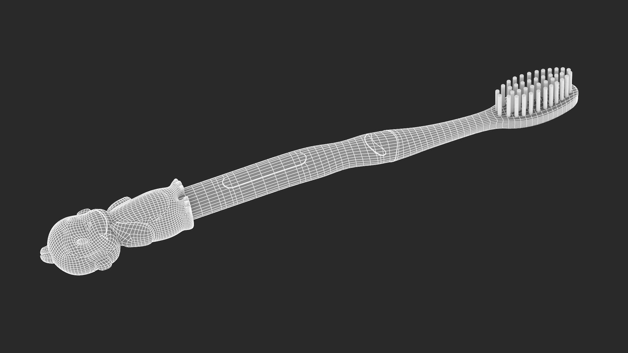 Monkey Toothbrush - 3D Model by frezzy