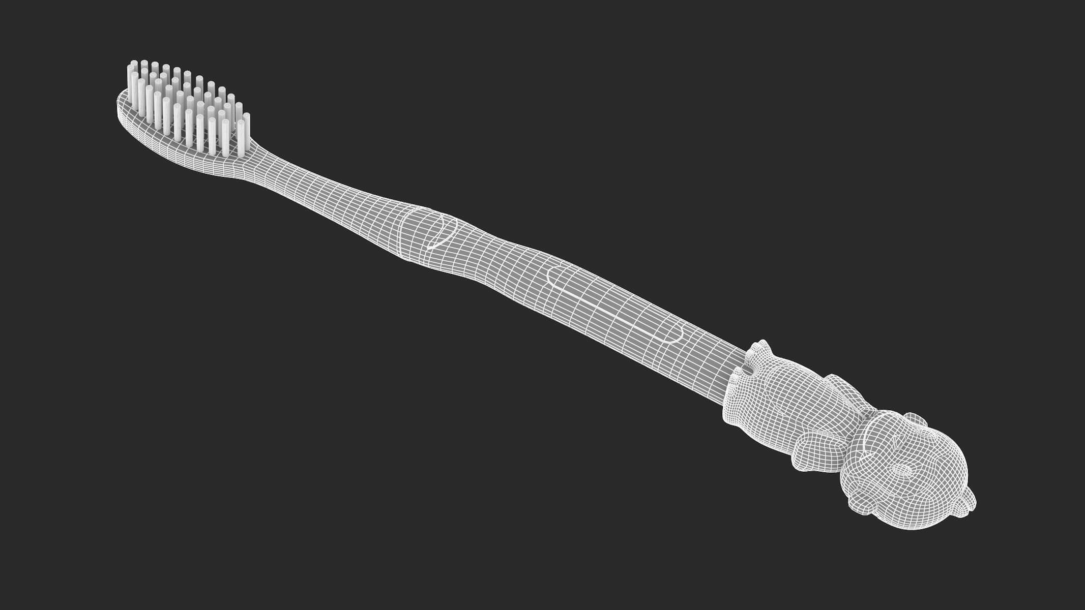 Monkey Toothbrush - 3D Model by frezzy