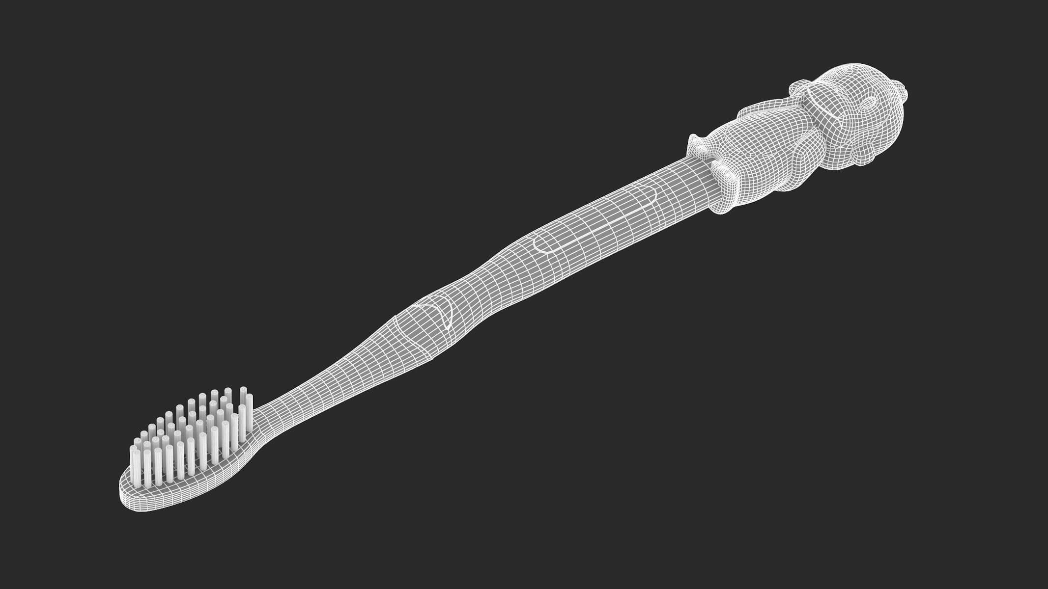 Monkey Toothbrush - 3D Model by frezzy