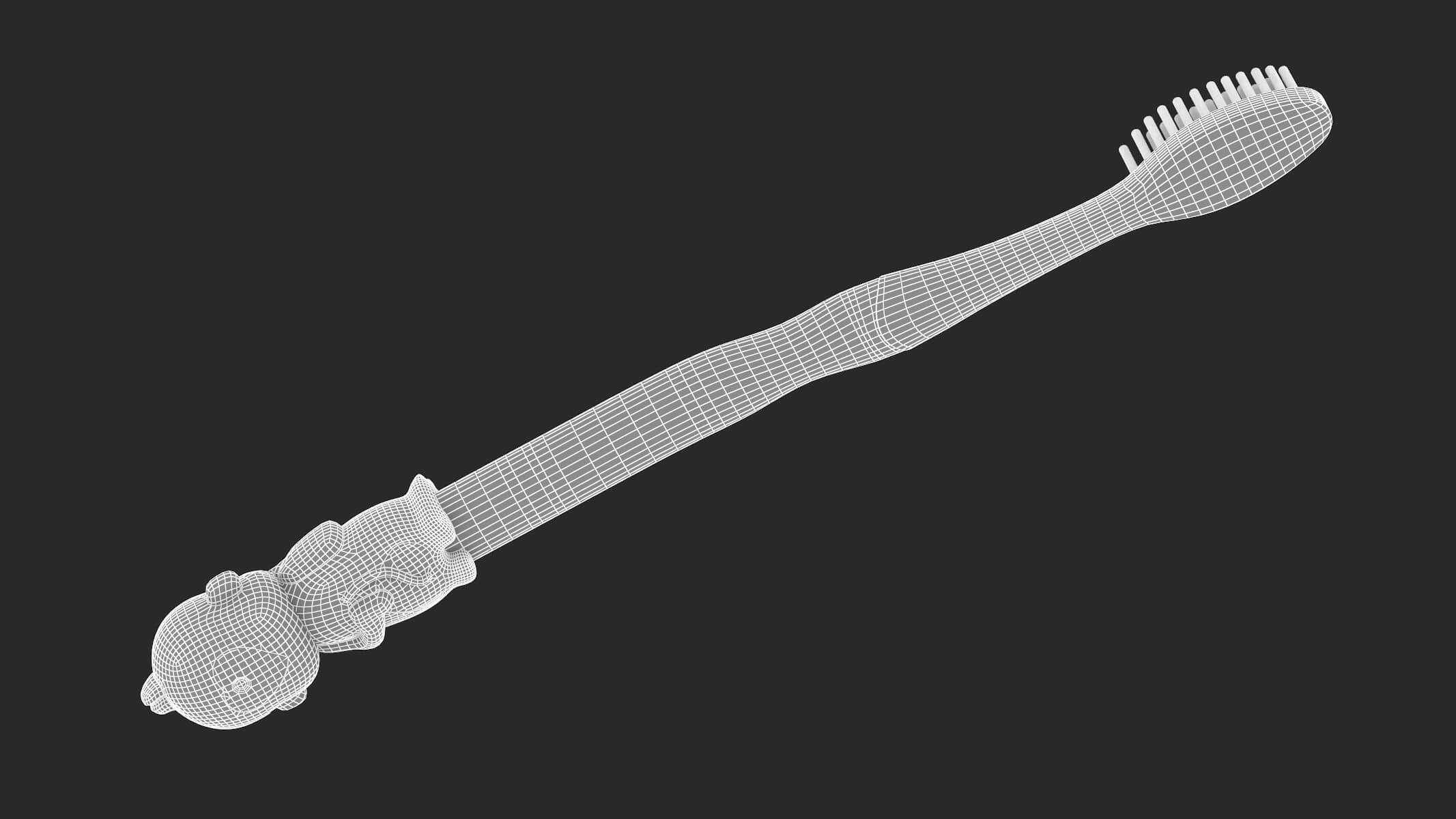 Monkey Toothbrush - 3D Model by frezzy