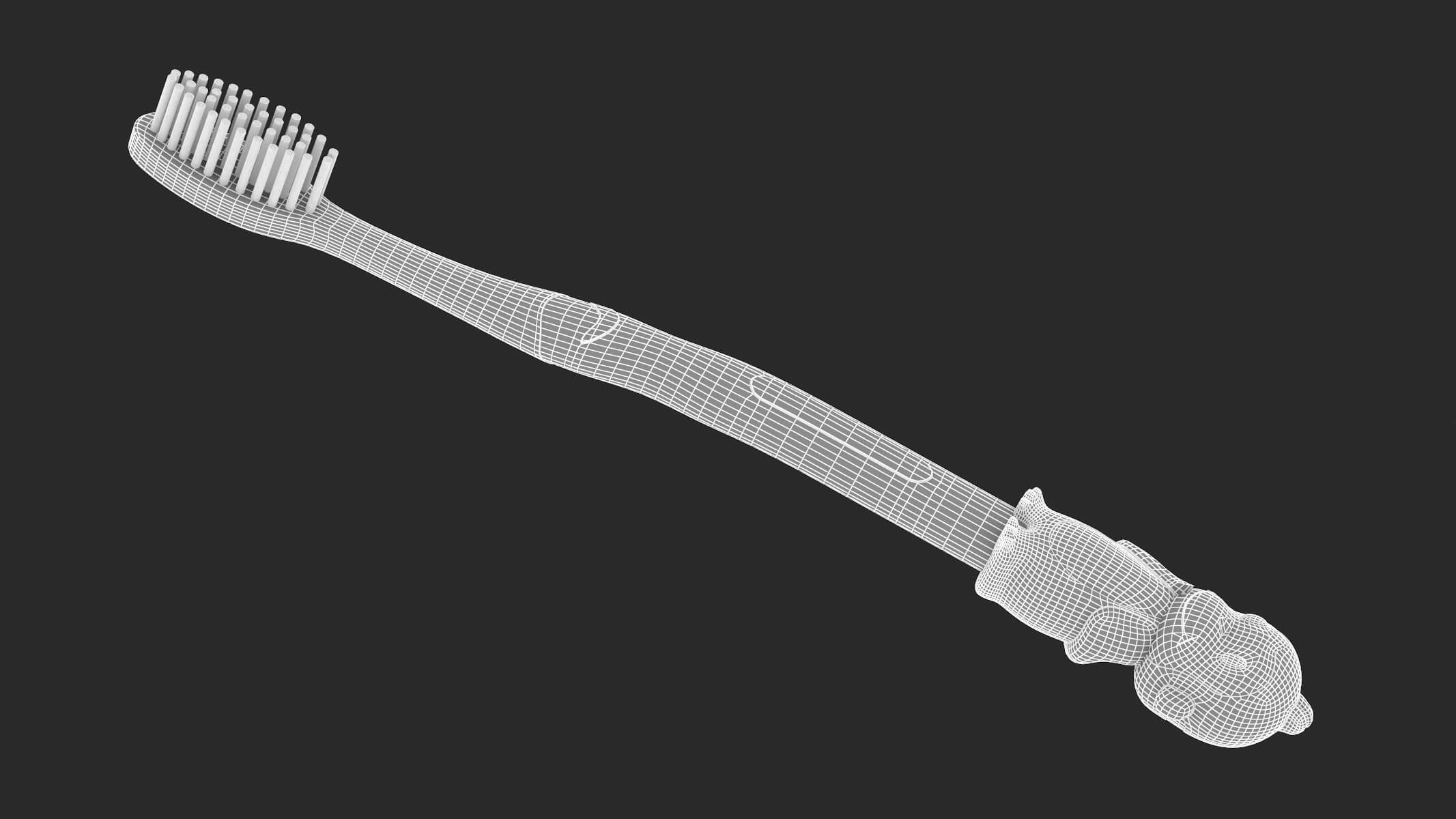 Monkey Toothbrush - 3D Model by frezzy