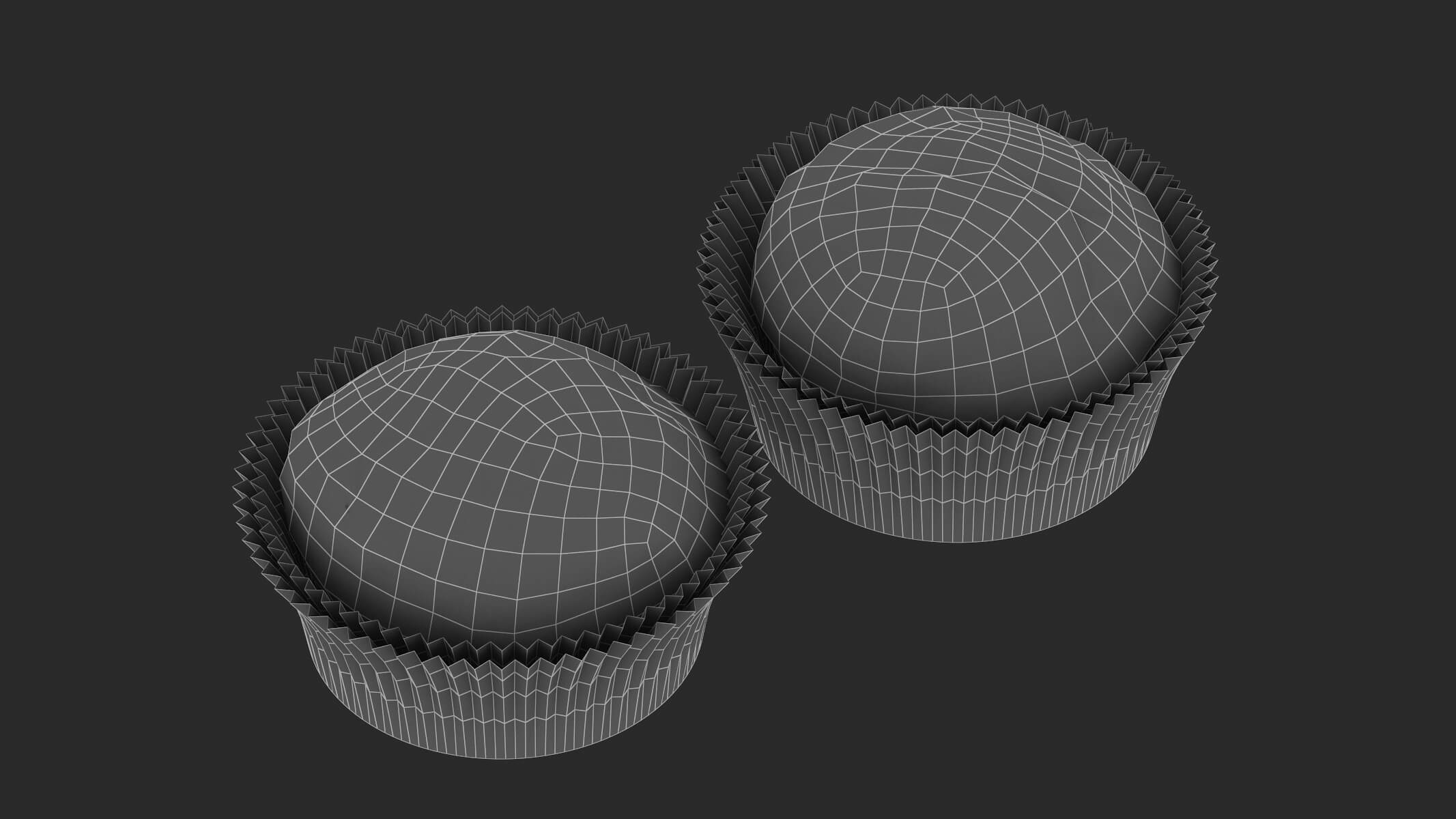 Muffin Low Poly - 3D Model by frezzy