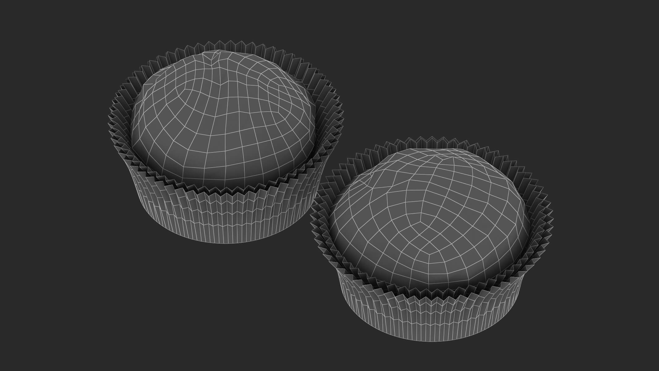 Muffin Low Poly - 3D Model by frezzy