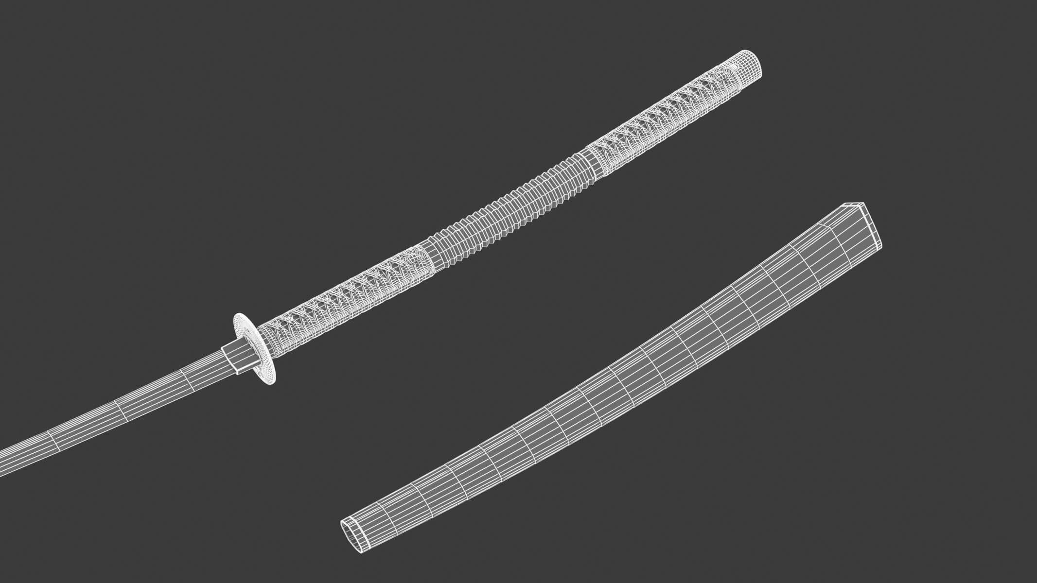 Nagamaki Sword - 3D Model by frezzy