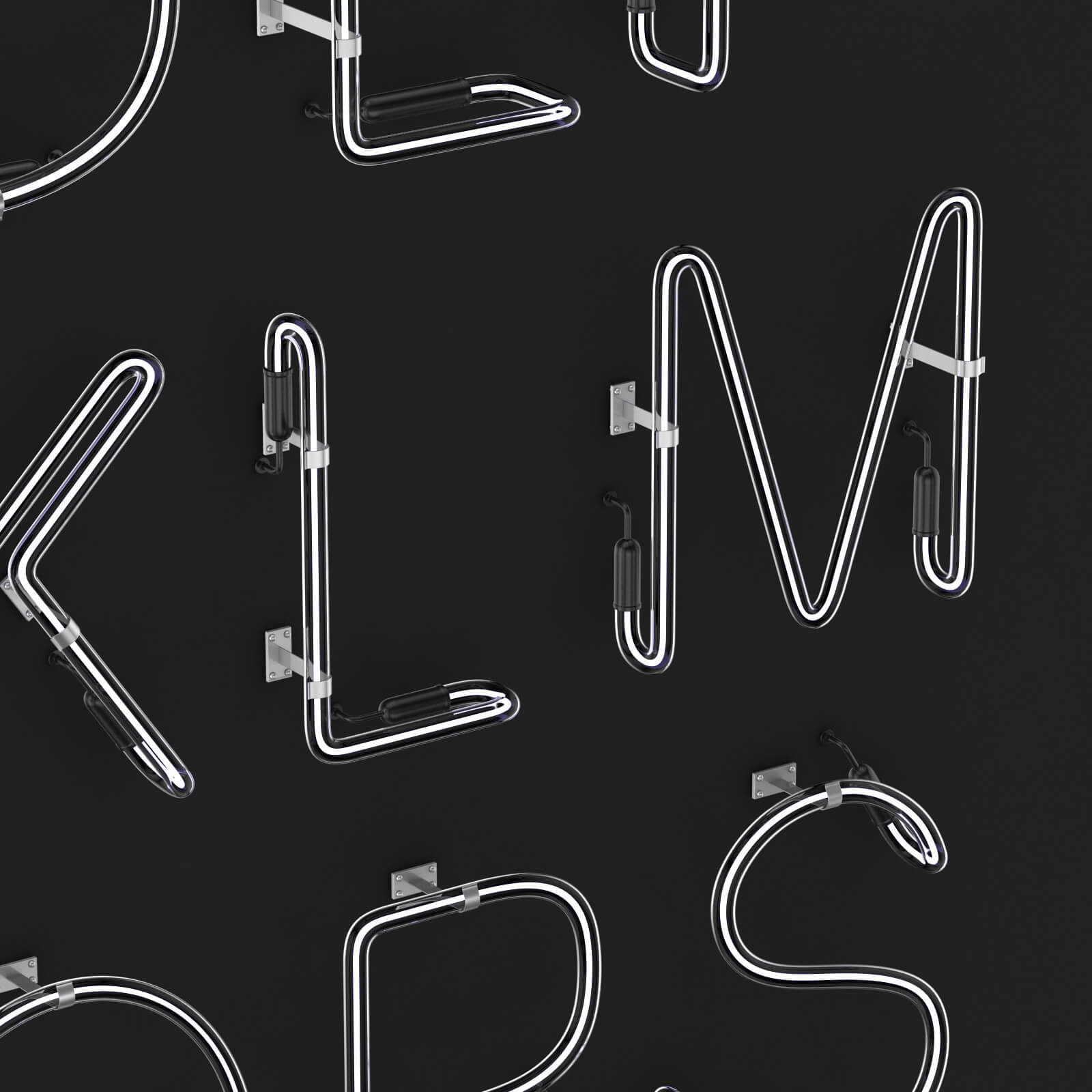 Neon Alphabet - 3D Model by frezzy