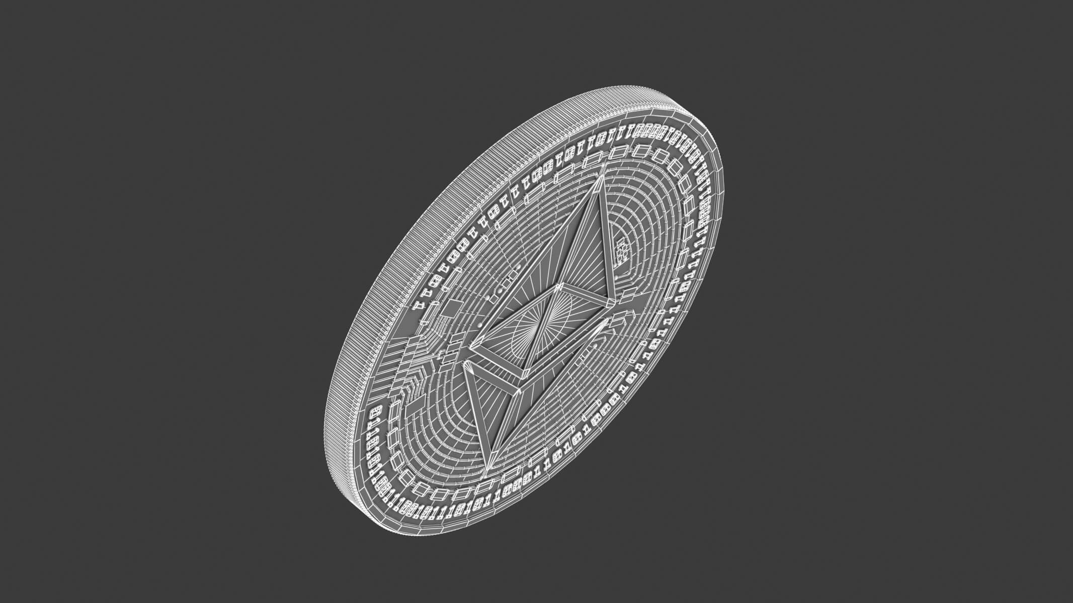 New Ethereum Coin 3d Model By Frezzy 