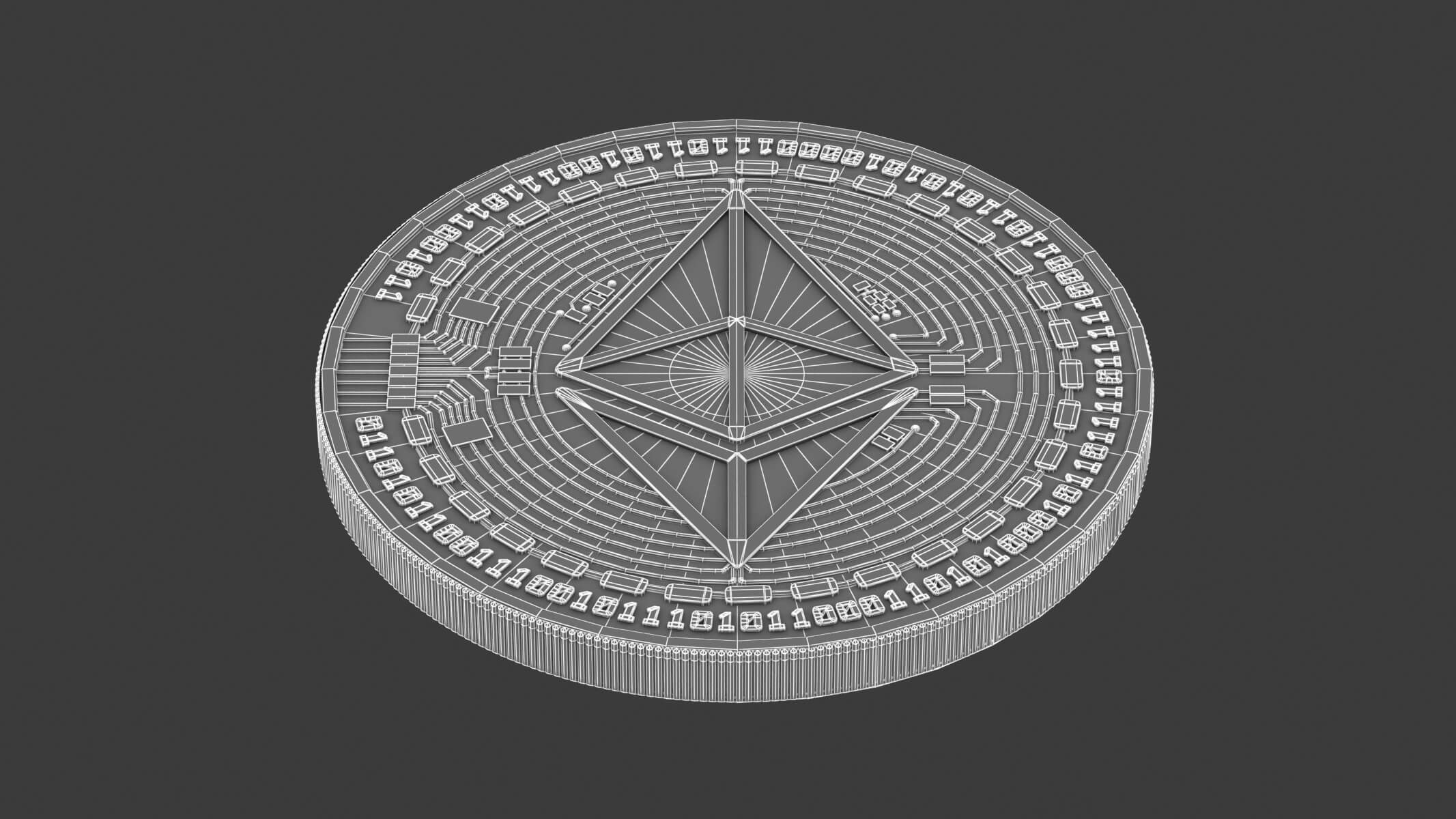 New Ethereum Coin 3d Model By Frezzy 