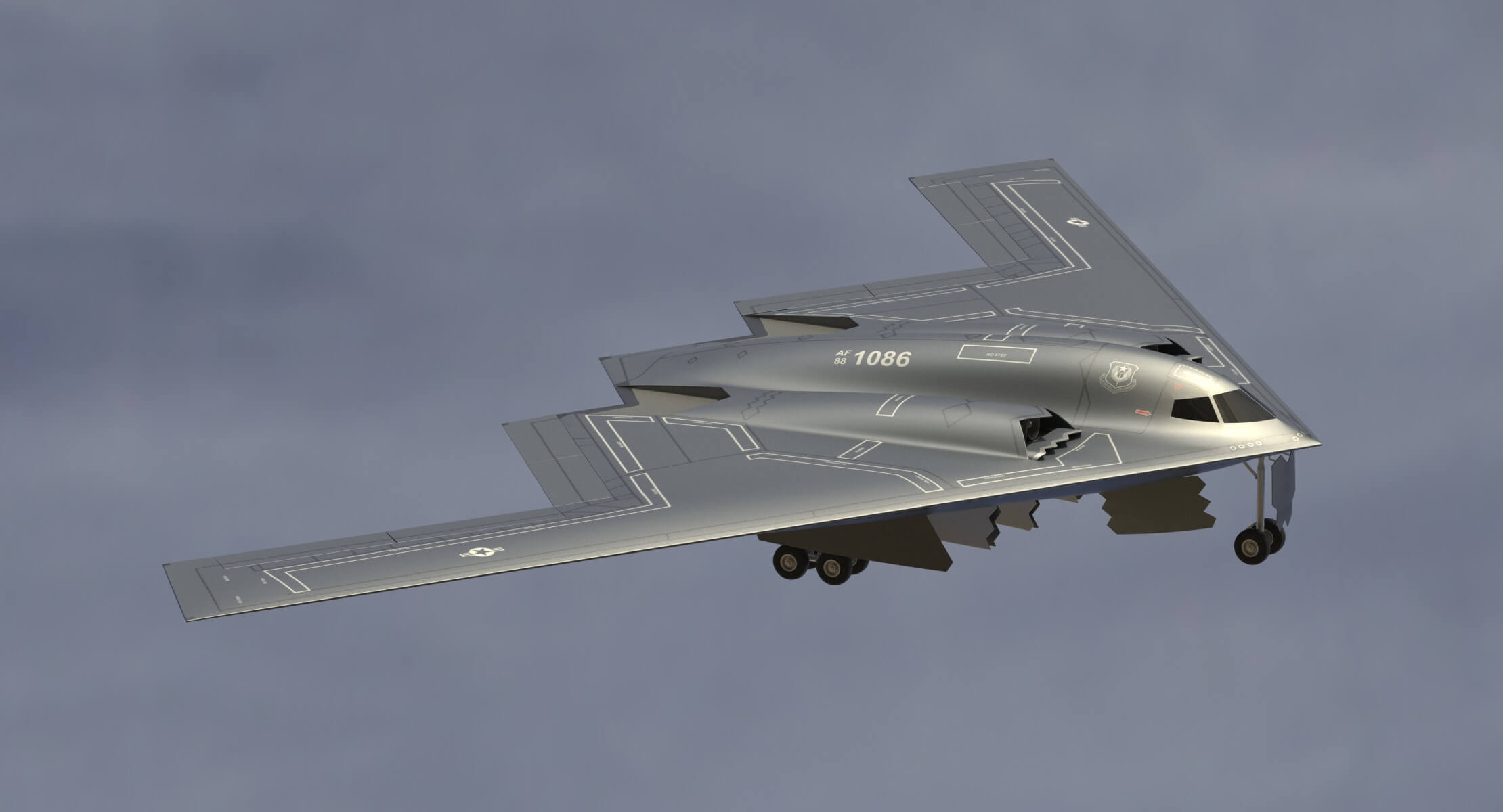 Northrop Grumman B-2 Spirit 3D Model by frezzy