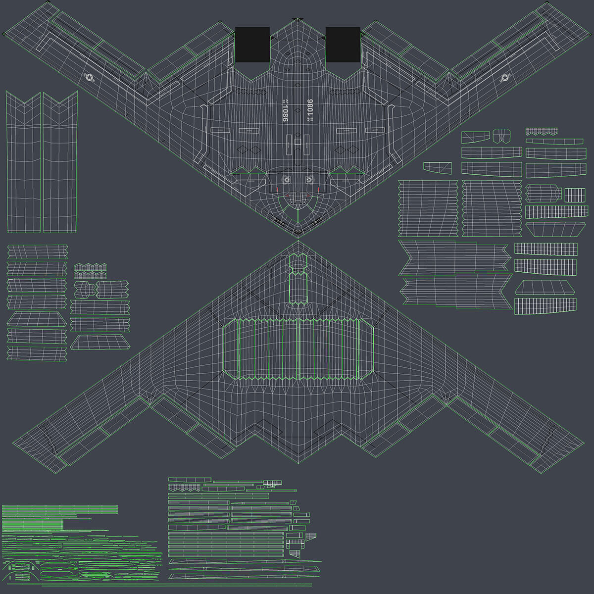 Northrop Grumman B-2 Spirit 3D Model by frezzy