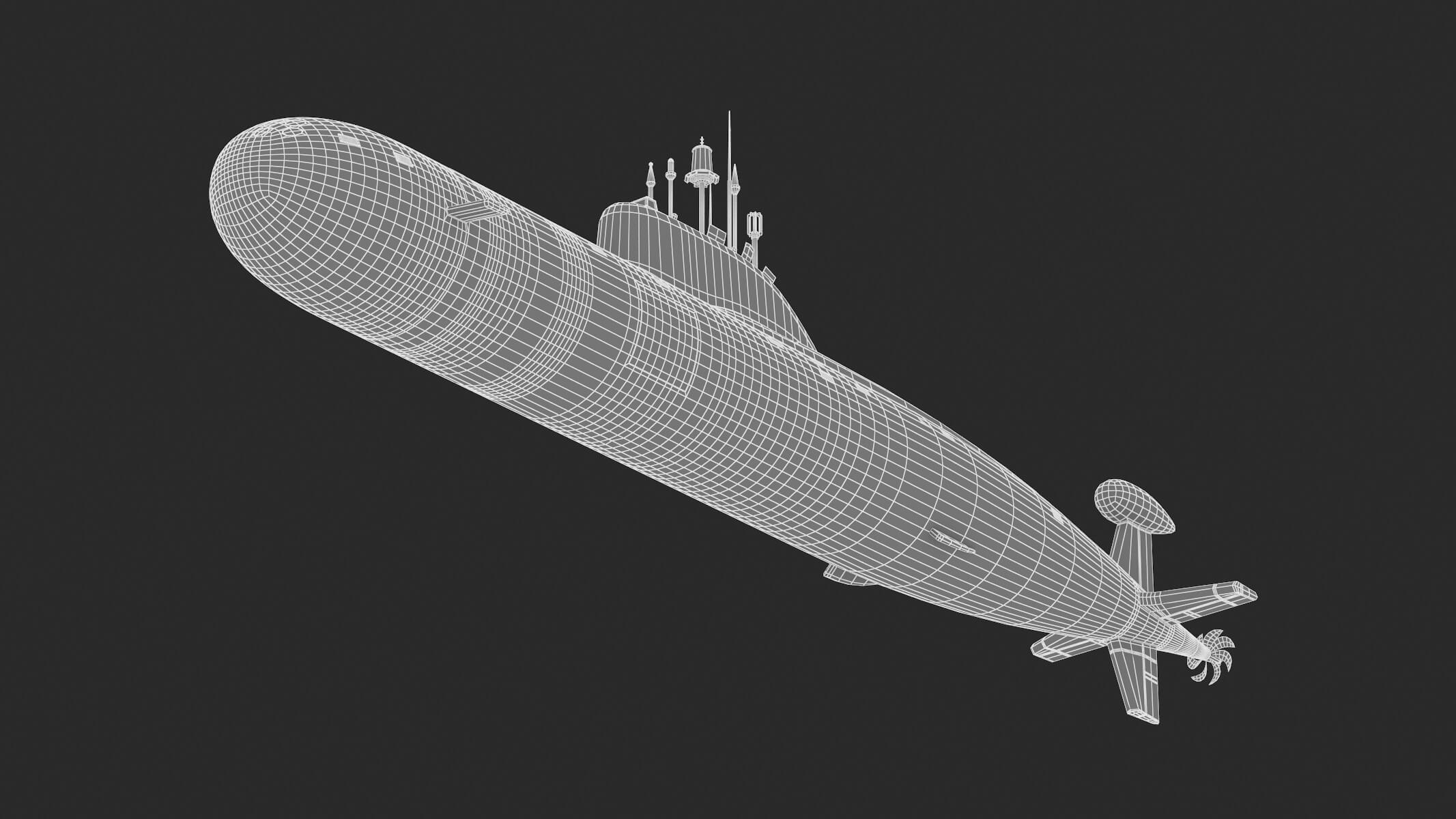Nuclear Powered Attack Submarine Akula Class - 3D Model by frezzy