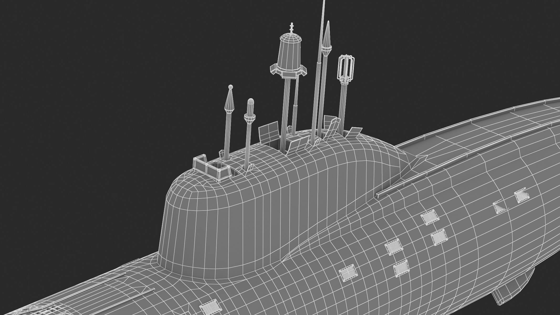 Nuclear Powered Attack Submarine Akula Class - 3D Model by frezzy
