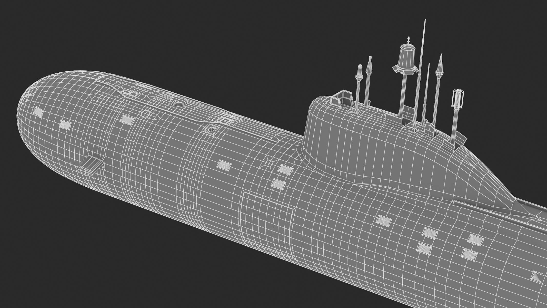 Nuclear Powered Attack Submarine Akula Class - 3D Model by frezzy