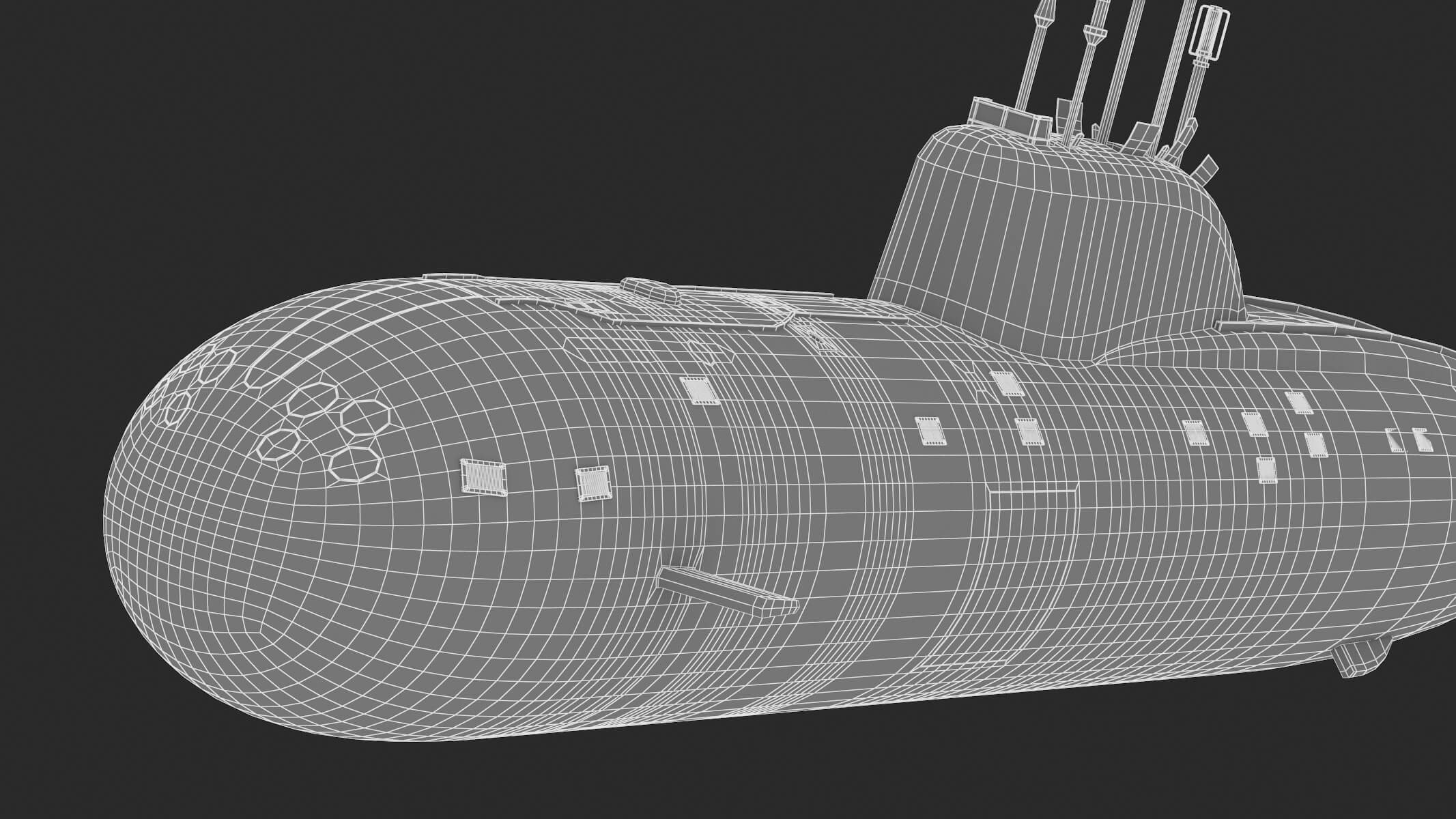 Nuclear Powered Attack Submarine Akula Class - 3D Model by frezzy