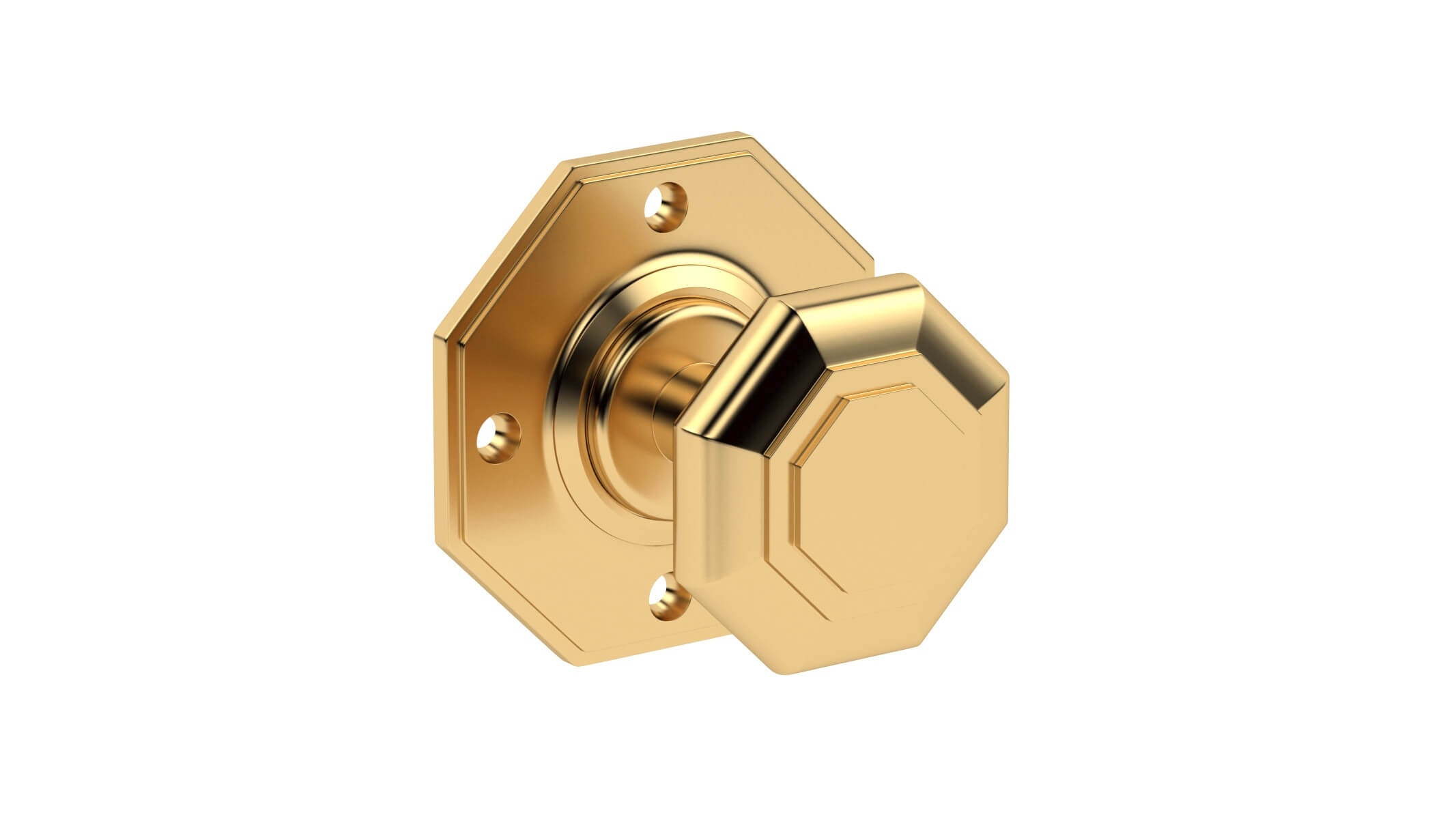 Octagonal Mortice Door Knob - 3D Model by frezzy