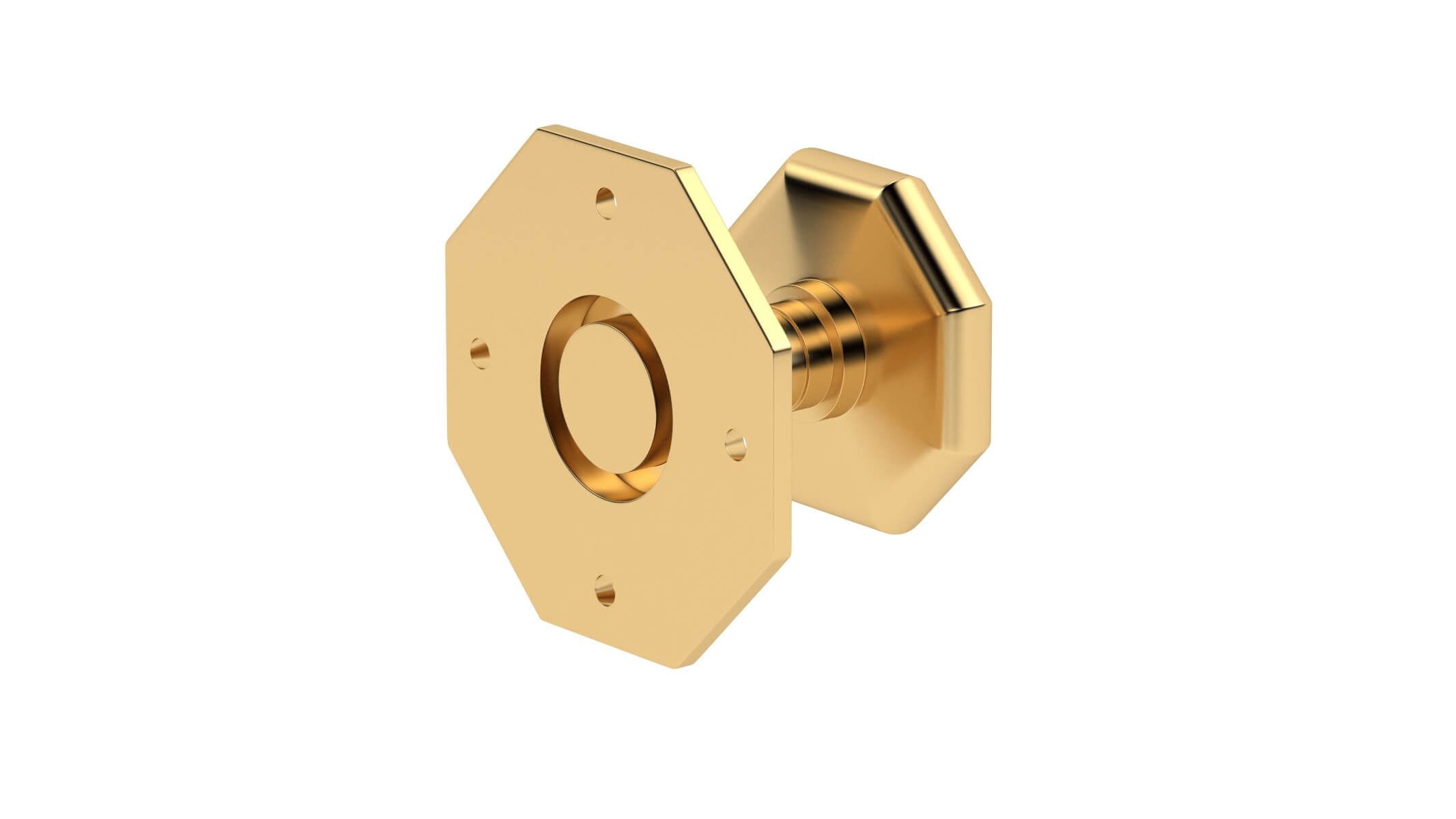 Octagonal Mortice Door Knob - 3D Model by frezzy