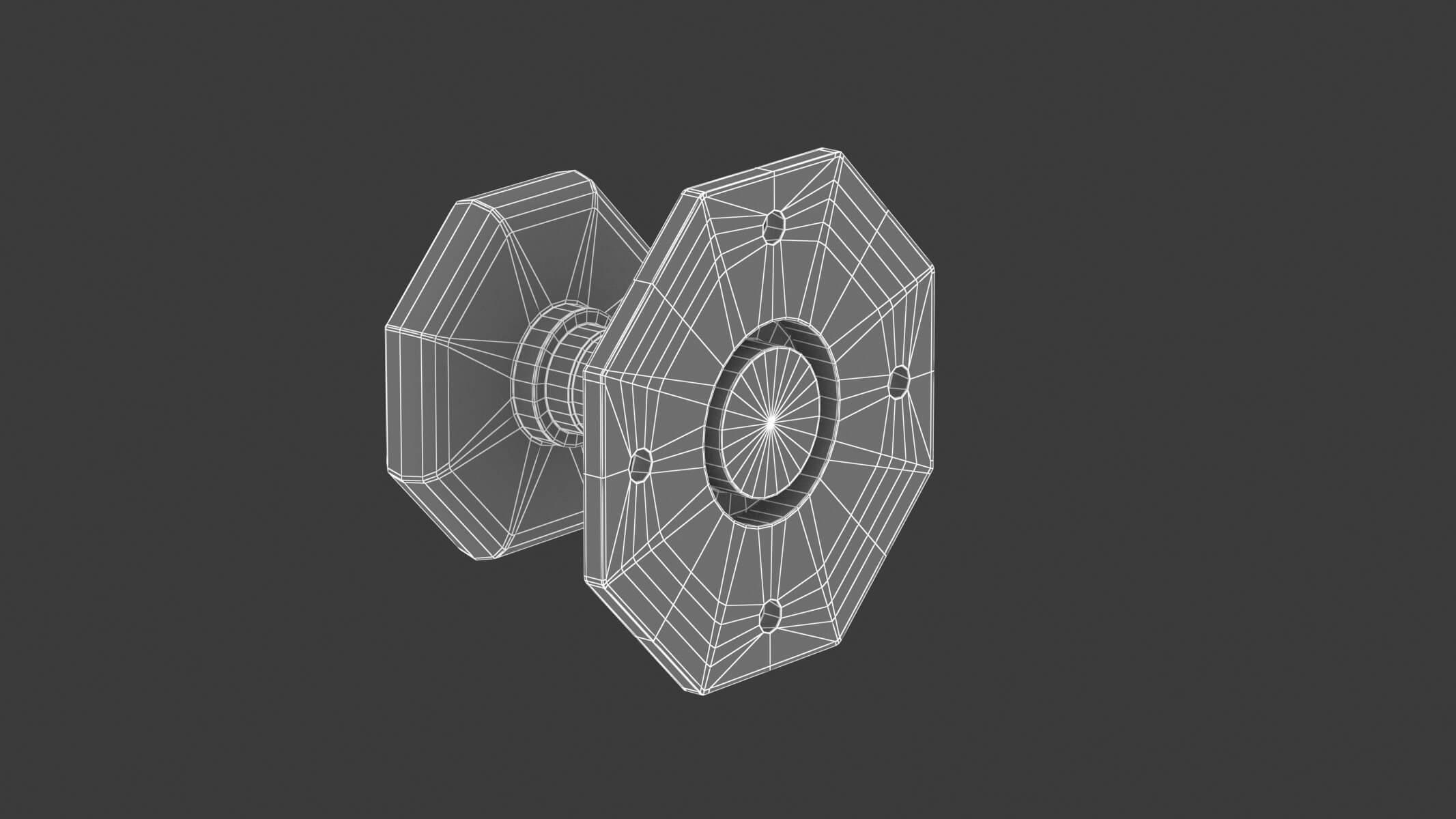 Octagonal Mortice Door Knob - 3D Model by frezzy