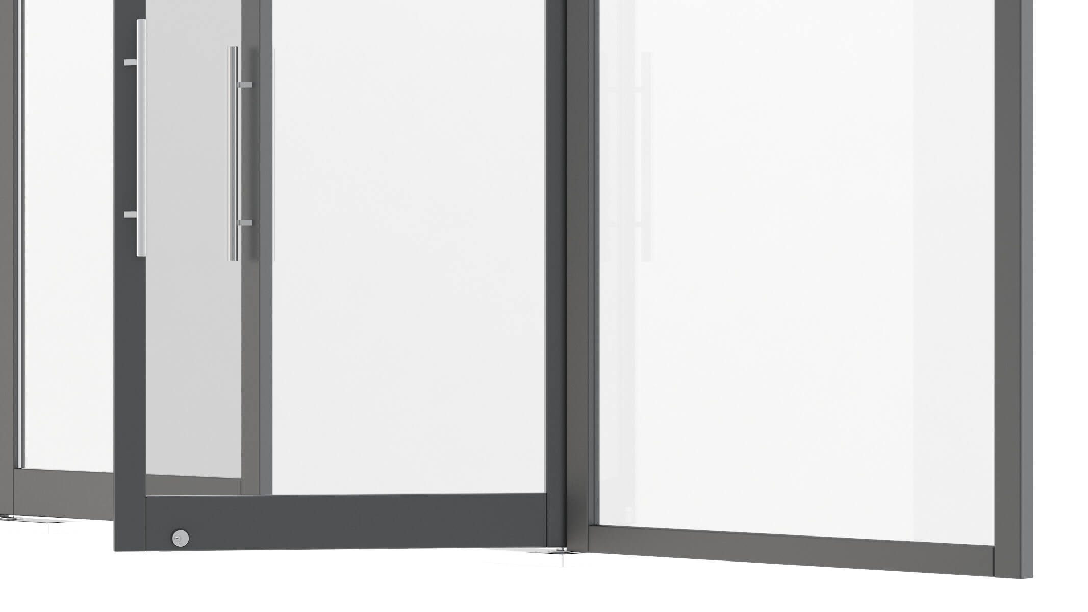 Office Tempered Glass Door With Aluminium Frame - 3D Model by frezzy