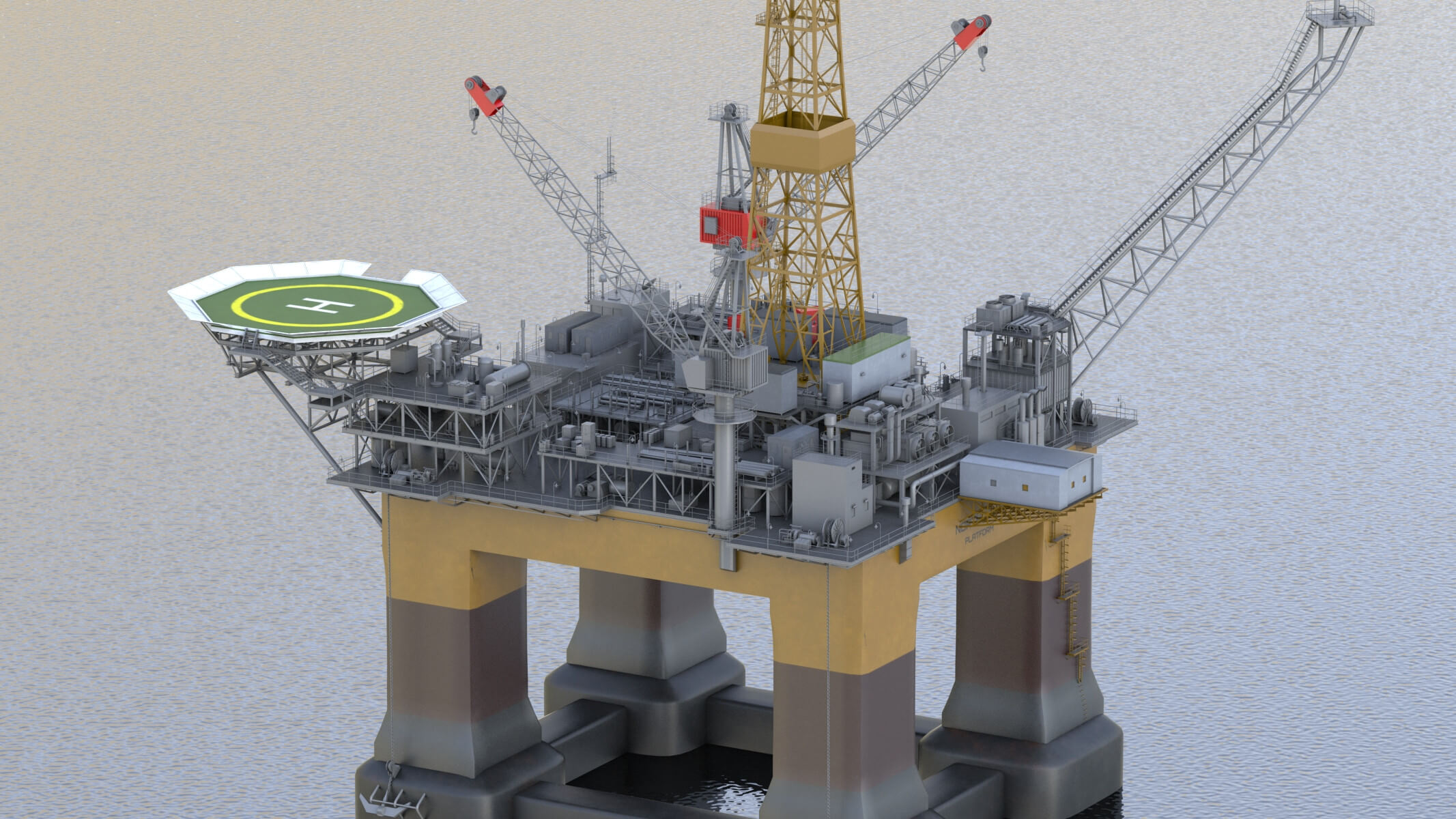 Oil Rig Platform - 3D Model by frezzy