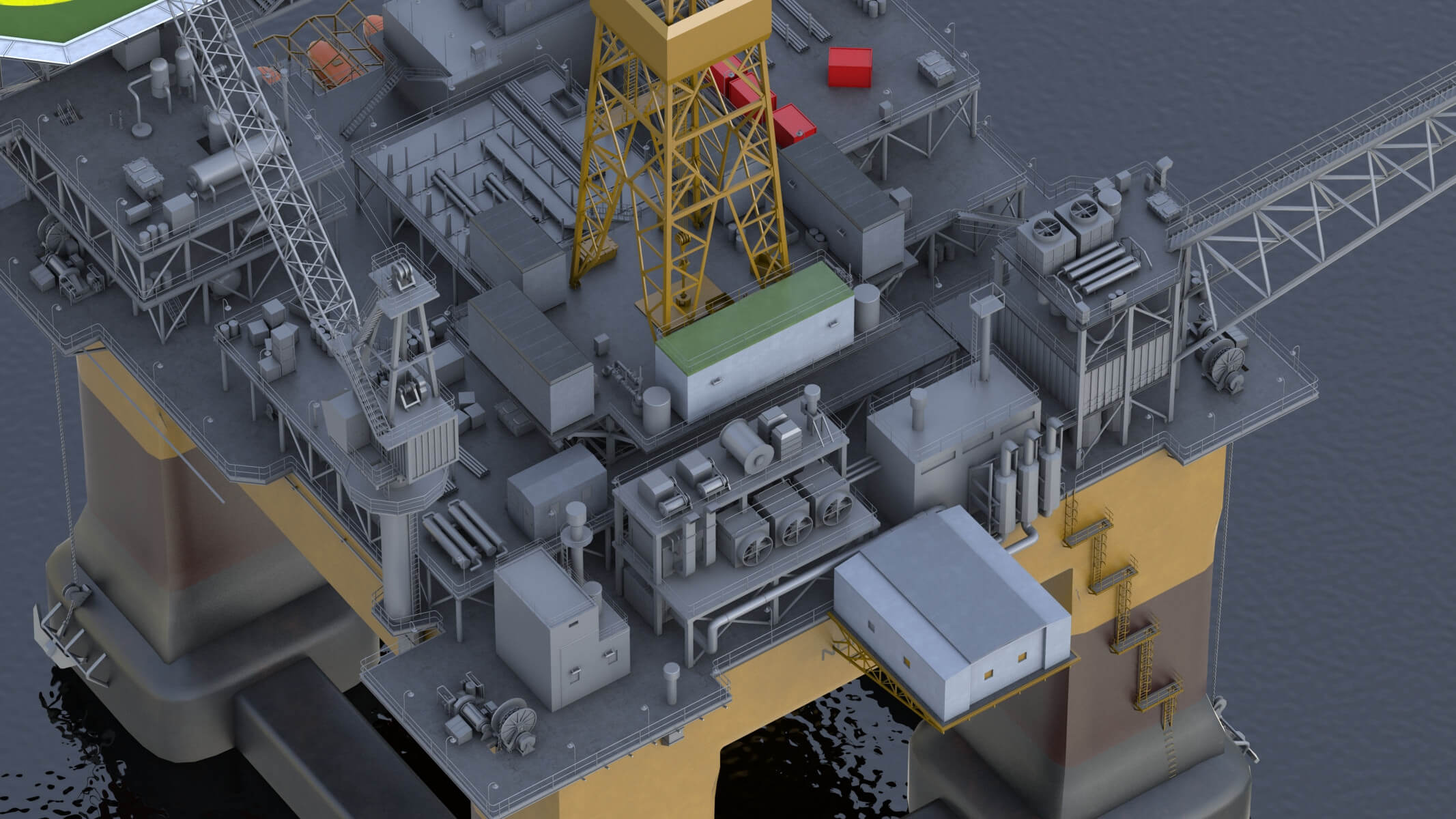 Oil Rig Platform - 3D Model by frezzy