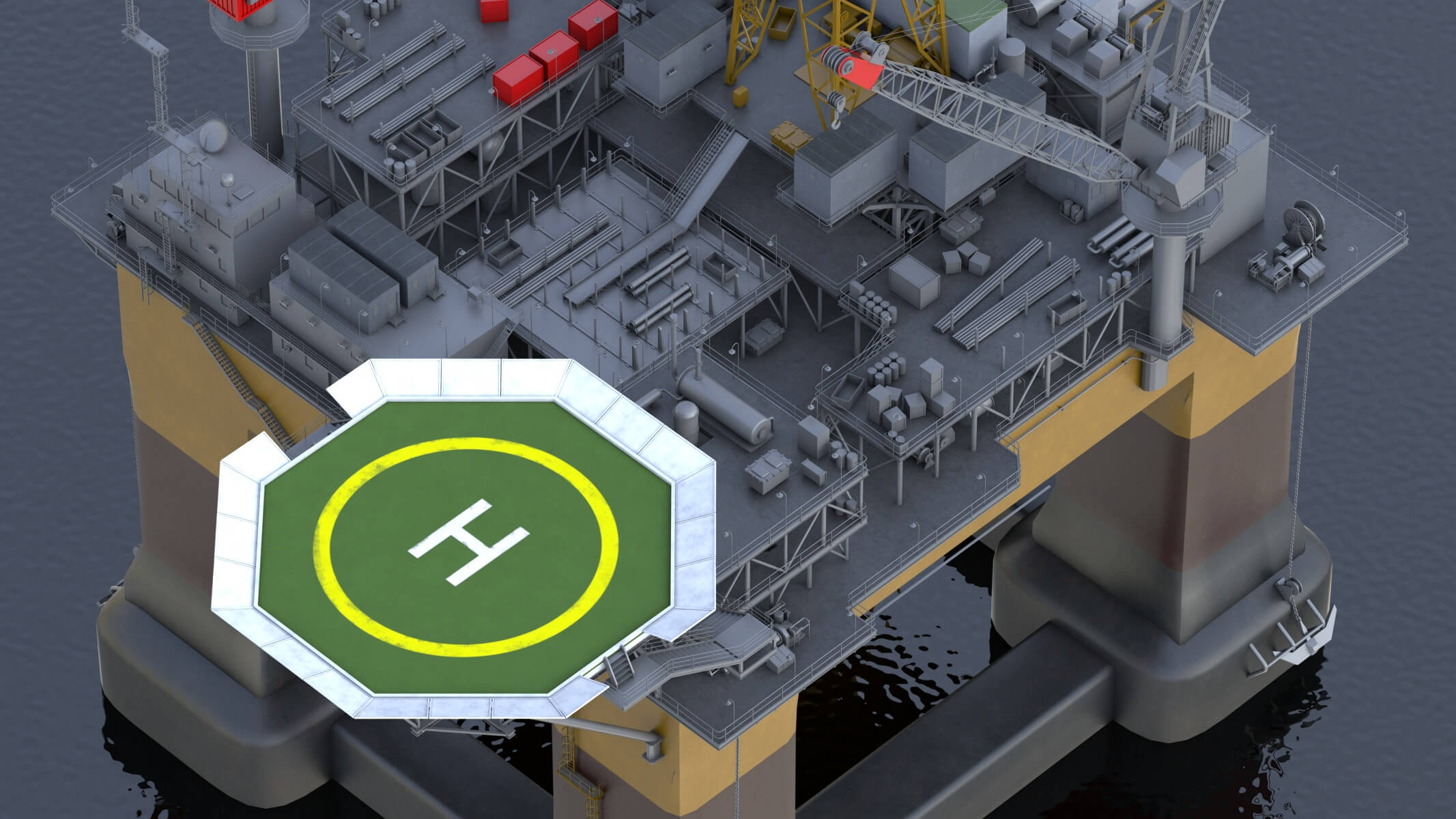 Oil Rig Platform - 3D Model by frezzy