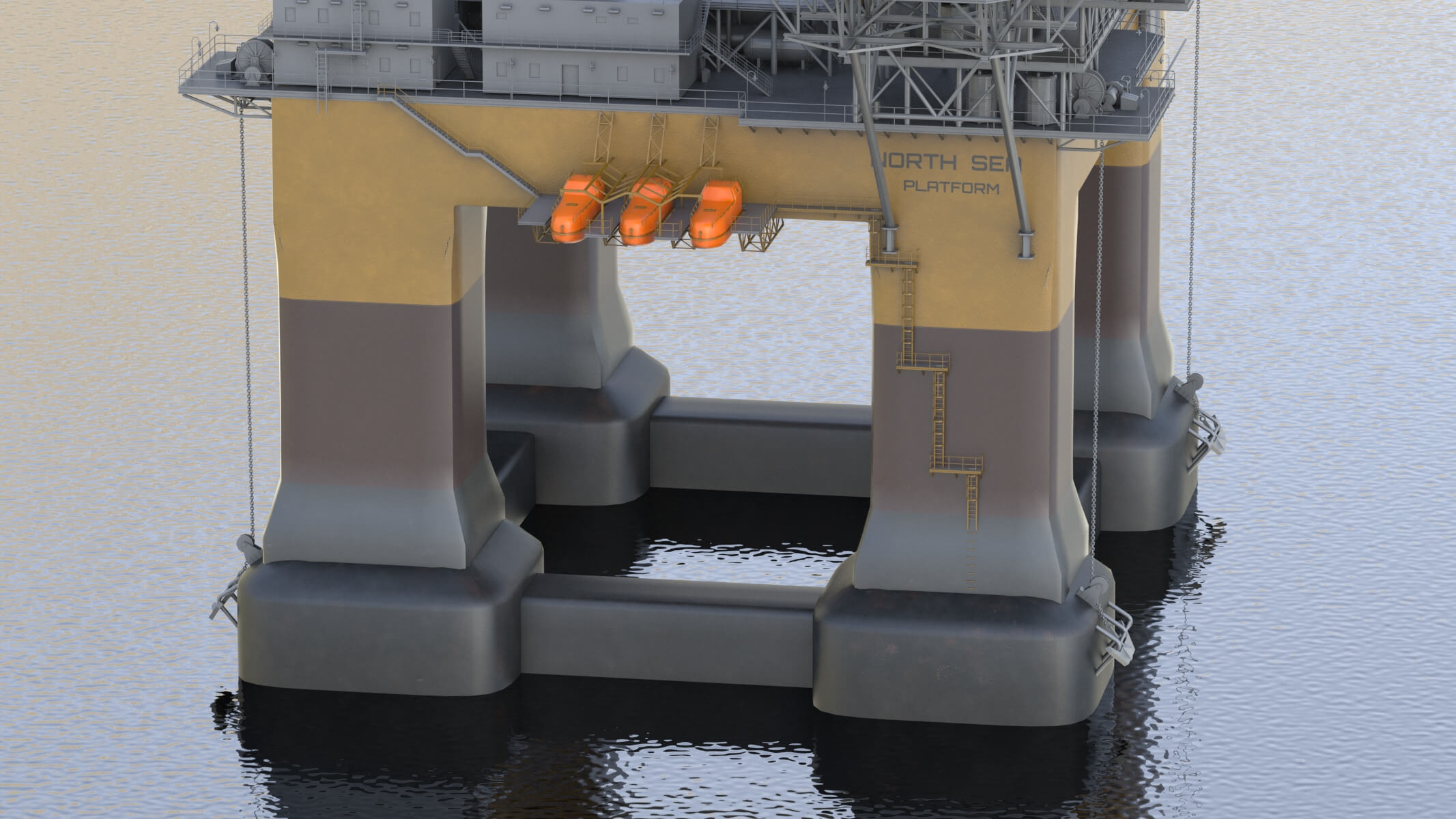 Oil Rig Platform - 3D Model by frezzy