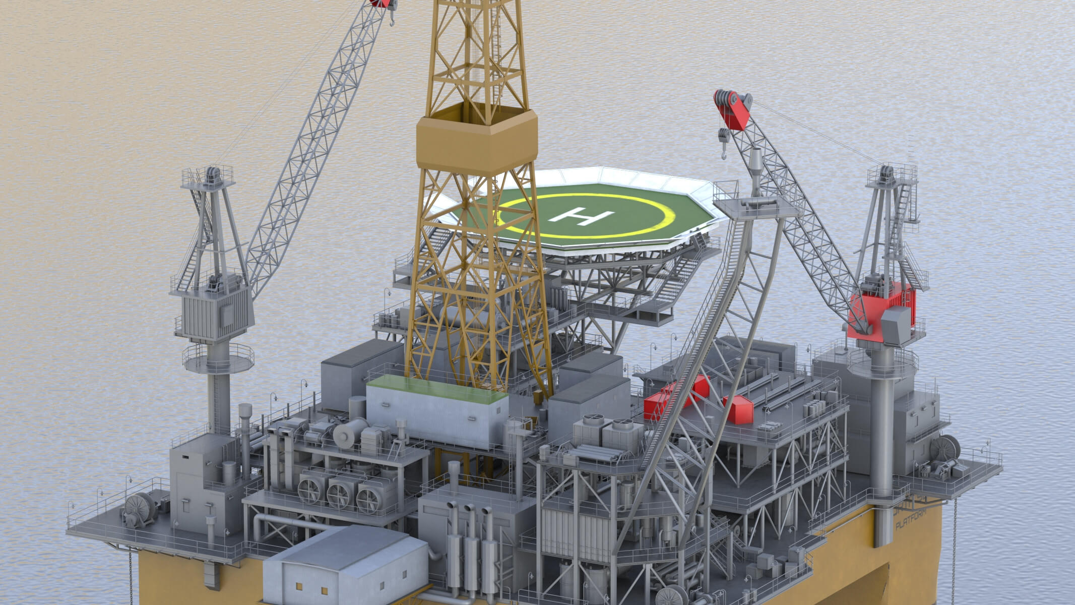 Oil Rig Platform - 3D Model by frezzy