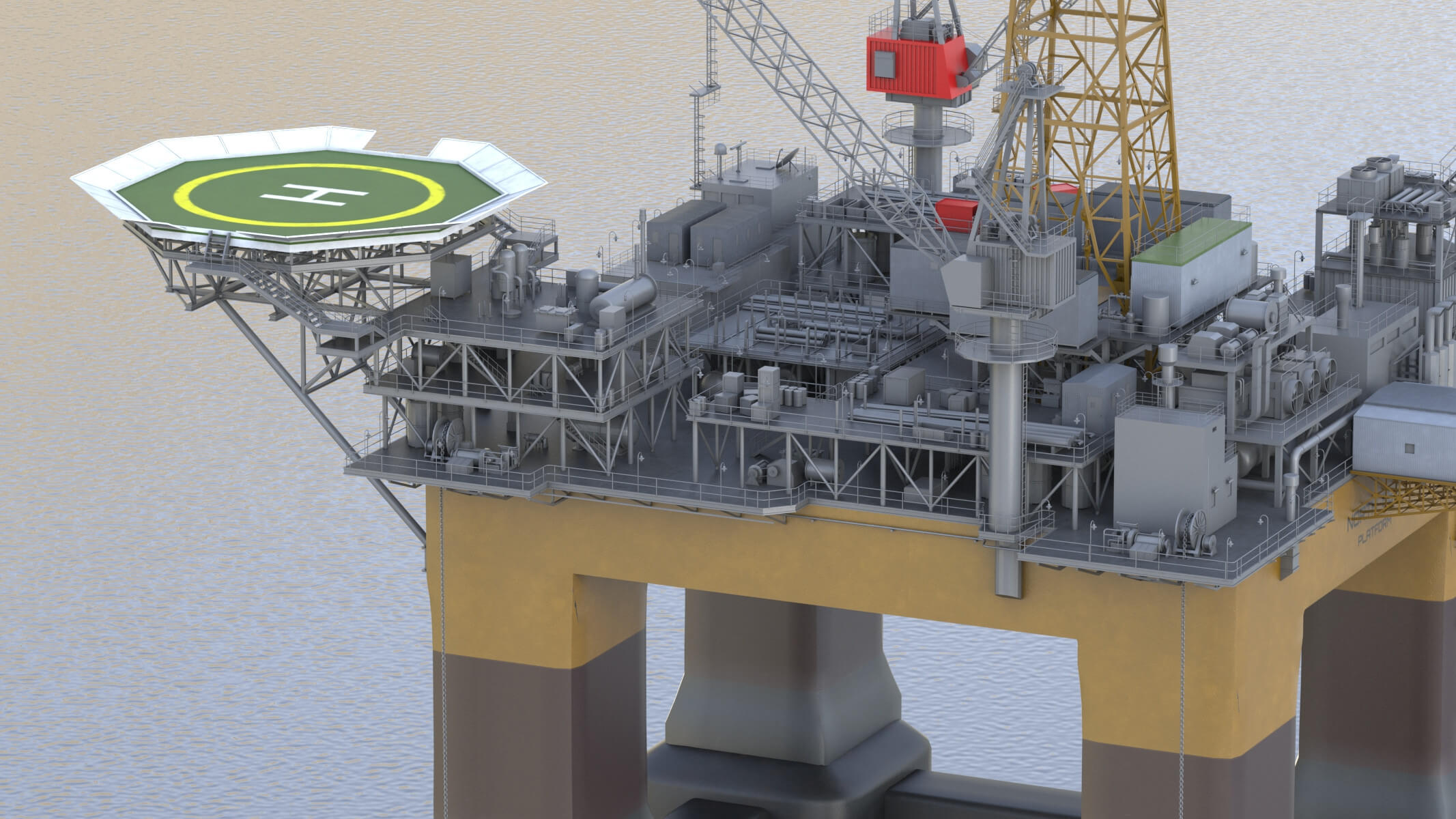 Oil Rig Platform - 3D Model by frezzy