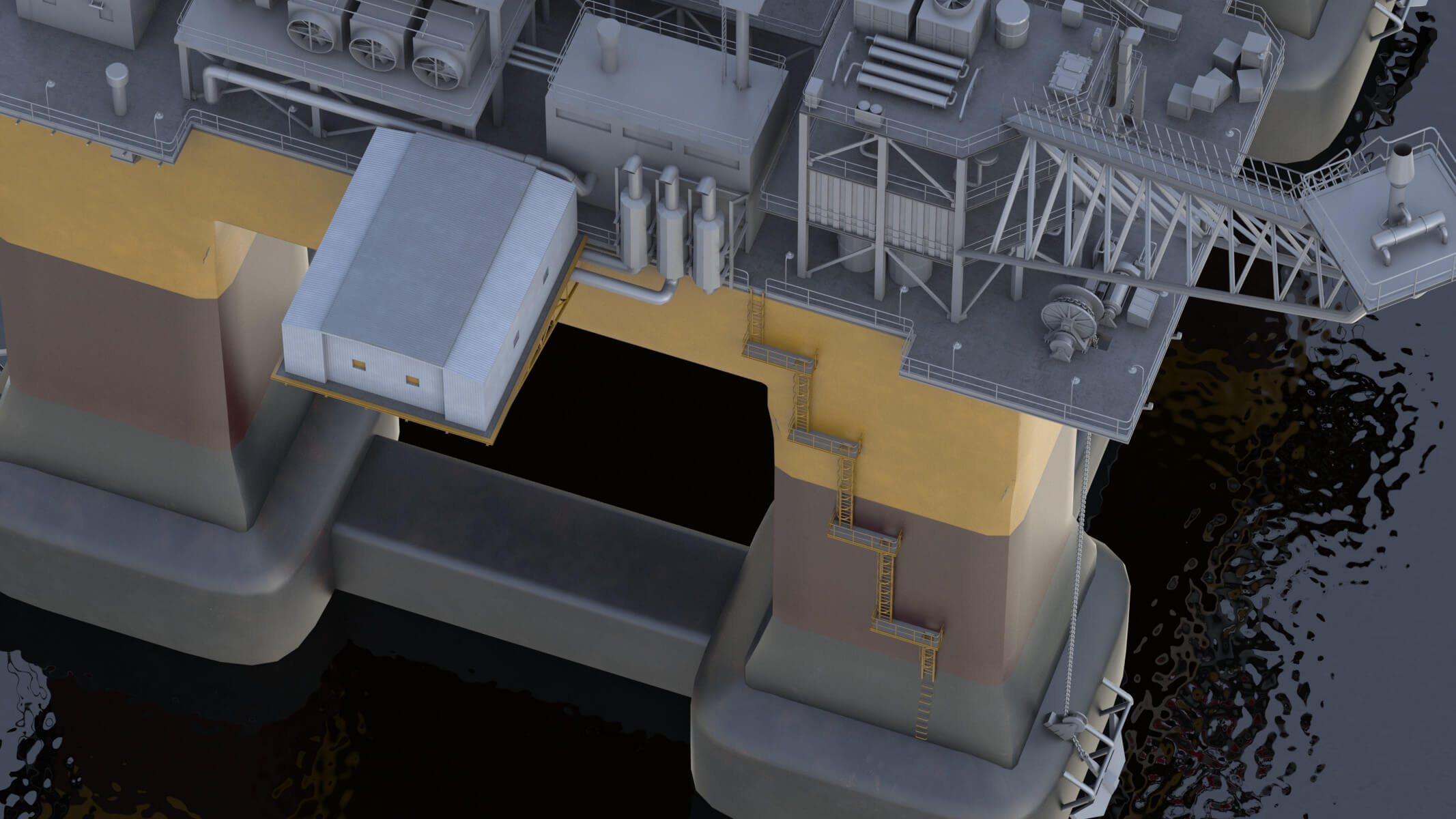 Oil Rig Platform - 3D Model by frezzy