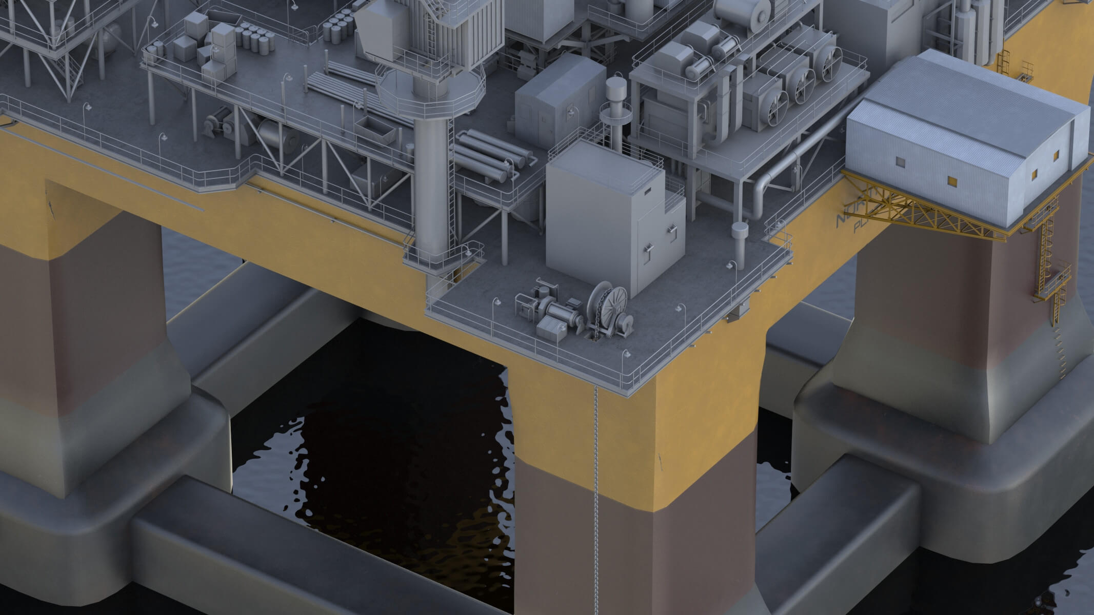 Oil Rig Platform - 3D Model by frezzy