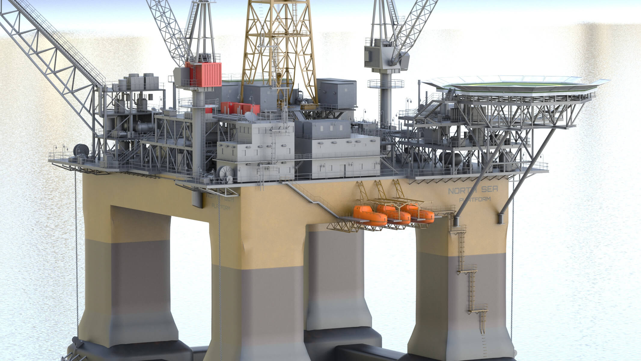 Oil Rig Platform - 3D Model by frezzy