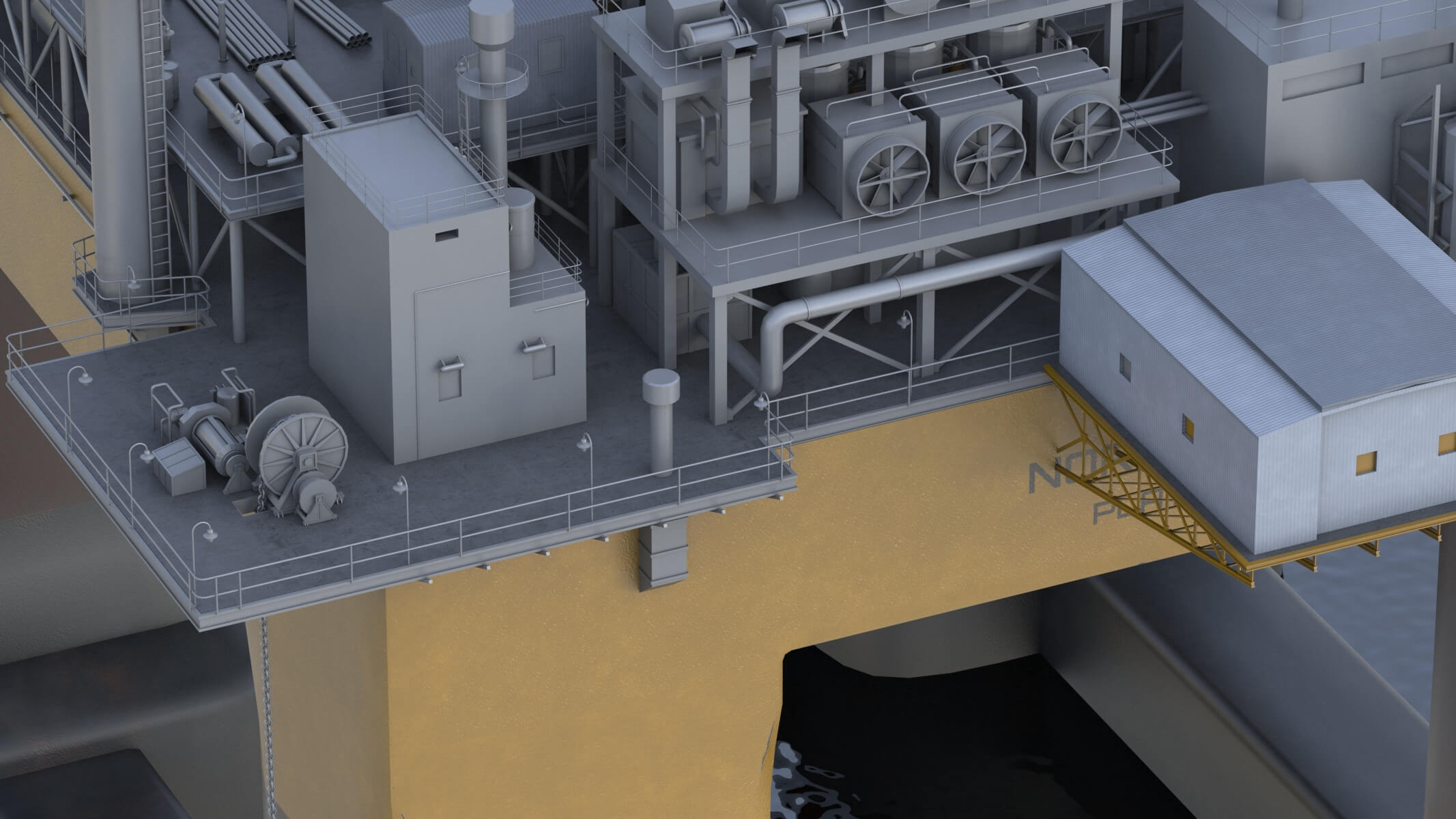 Oil Rig Platform - 3D Model by frezzy