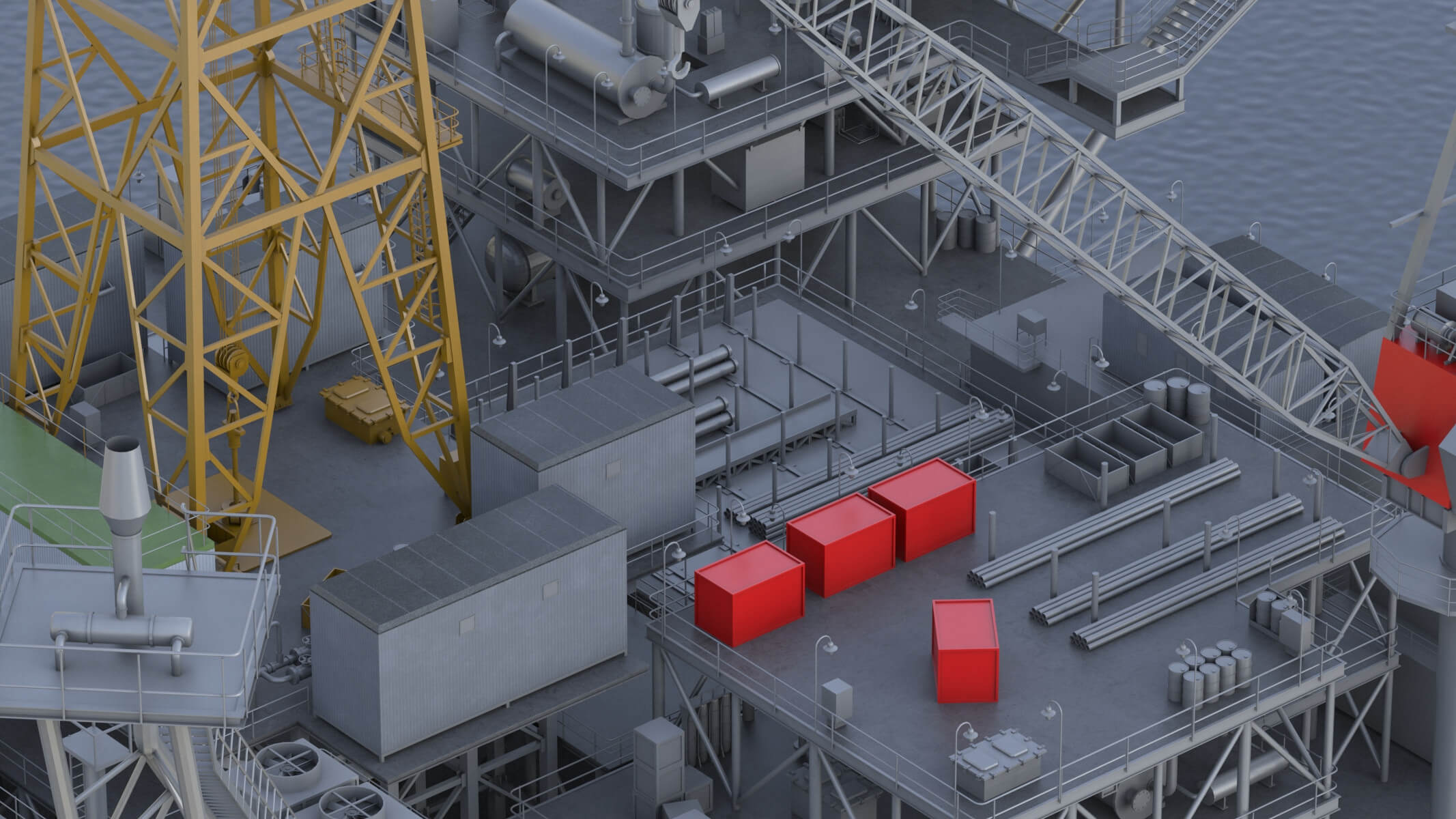 Oil Rig Platform - 3D Model by frezzy