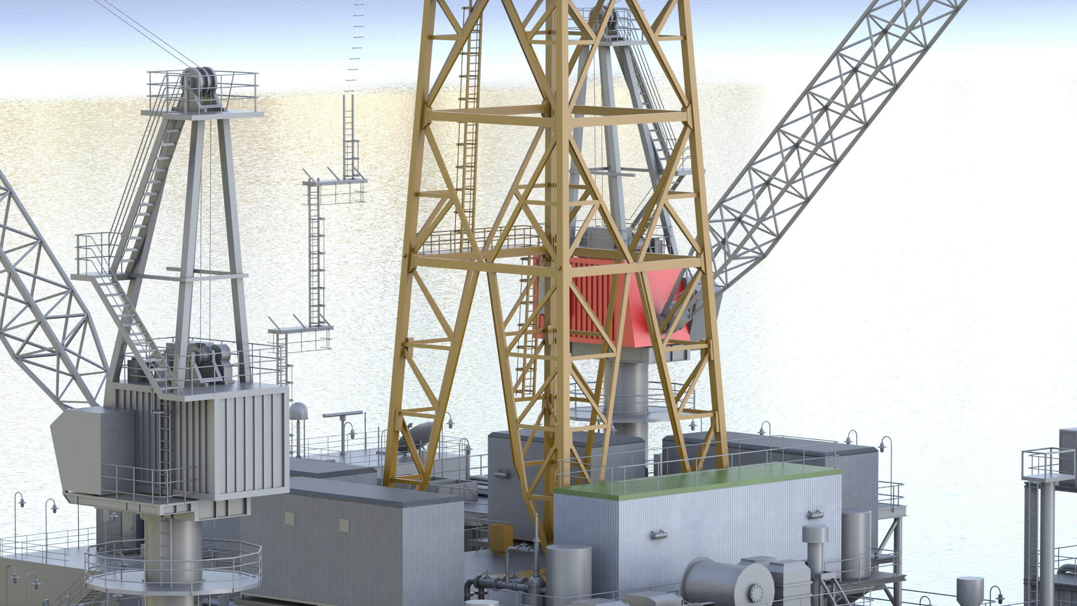 Oil Rig Platform - 3D Model by frezzy