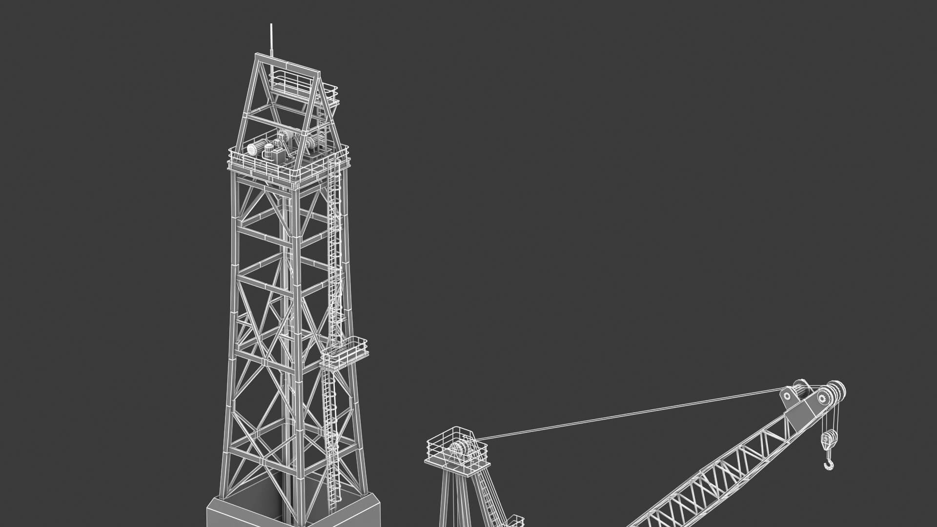 Oil Rig Platform - 3D Model by frezzy
