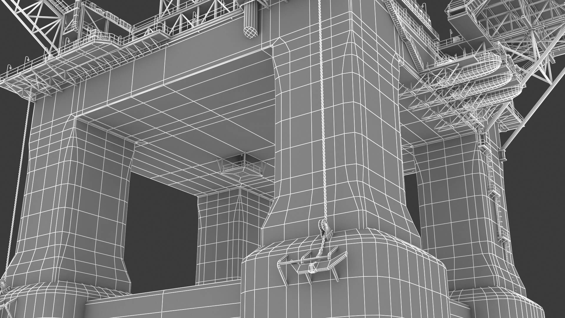 Oil Rig Platform - 3D Model by frezzy