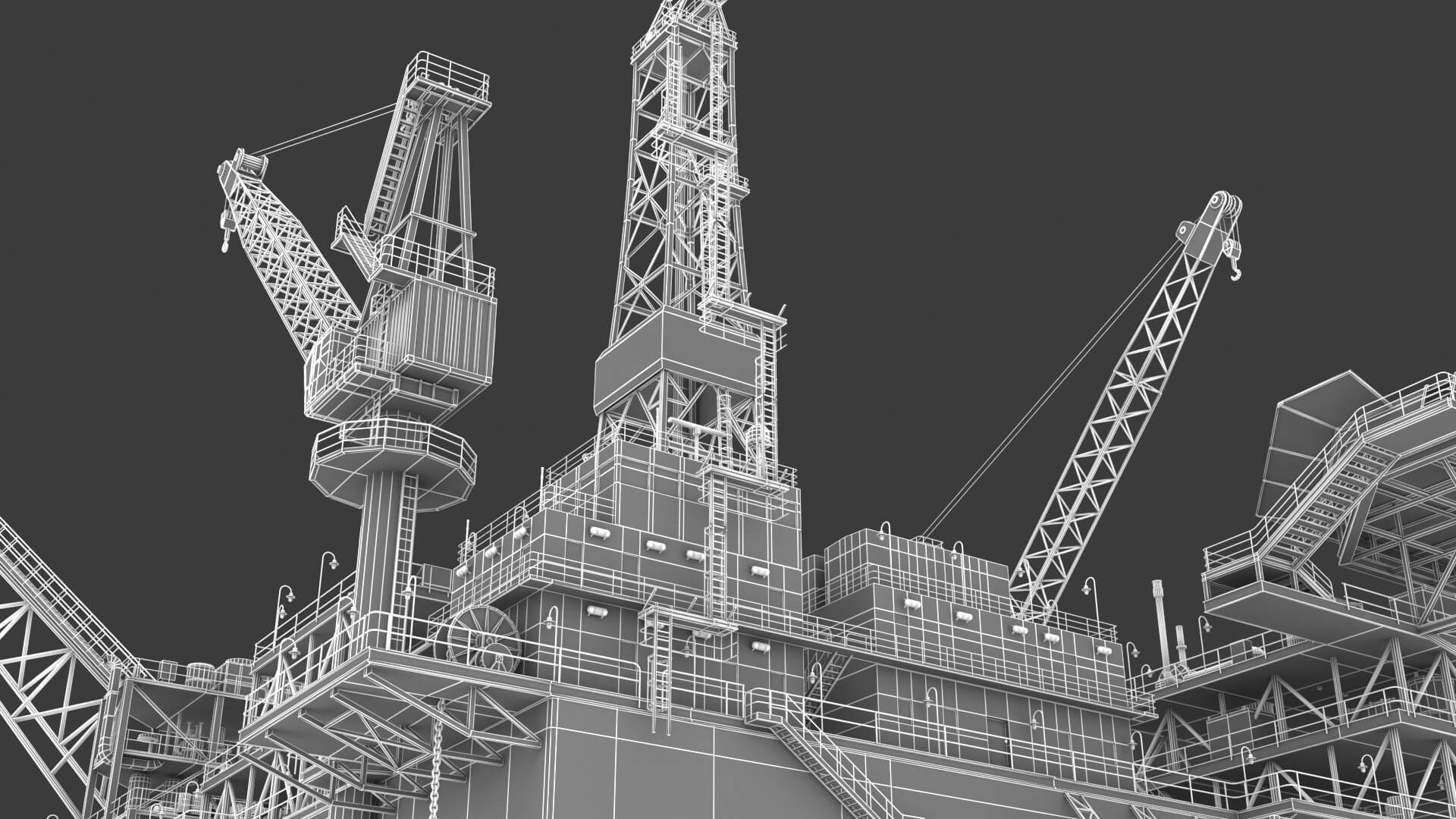 Oil Rig Platform - 3D Model by frezzy
