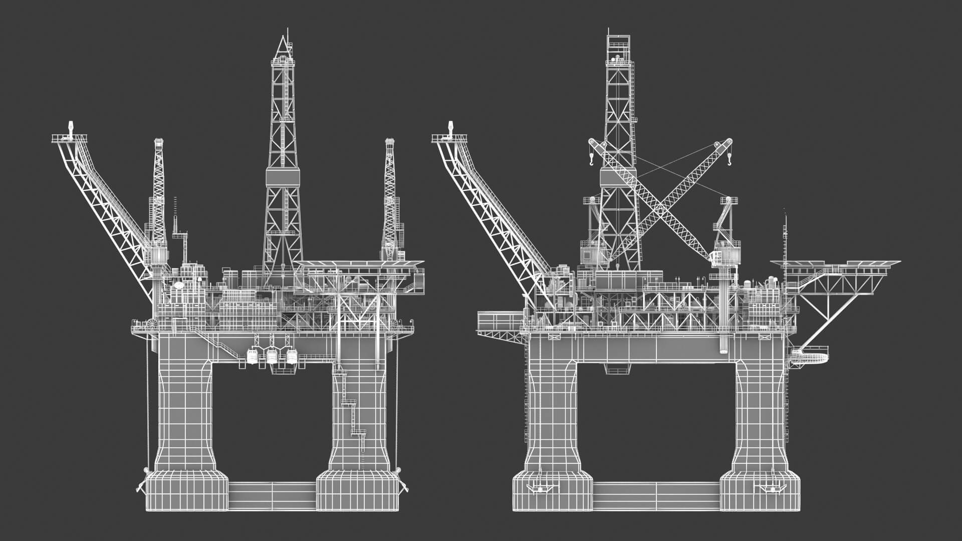 Oil Rig Platform - 3D Model by frezzy