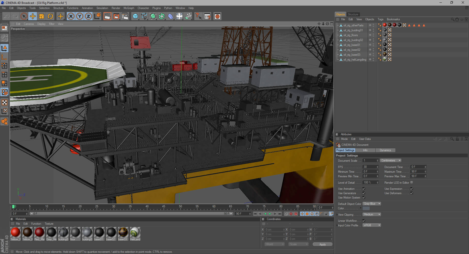 Oil Rig Platform - 3D Model by frezzy