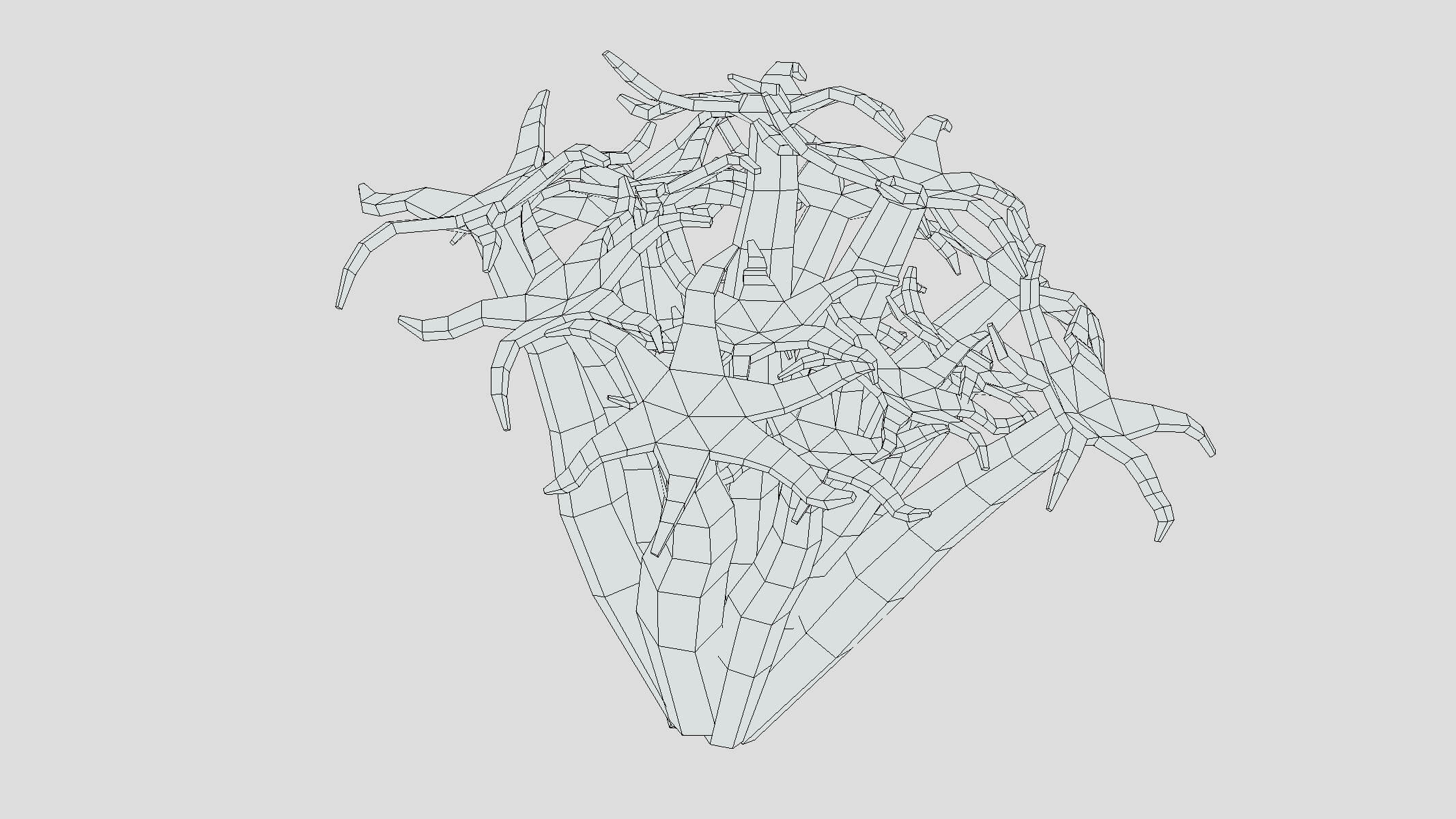 Organ Pipe Coral Low Poly - 3D Model by frezzy