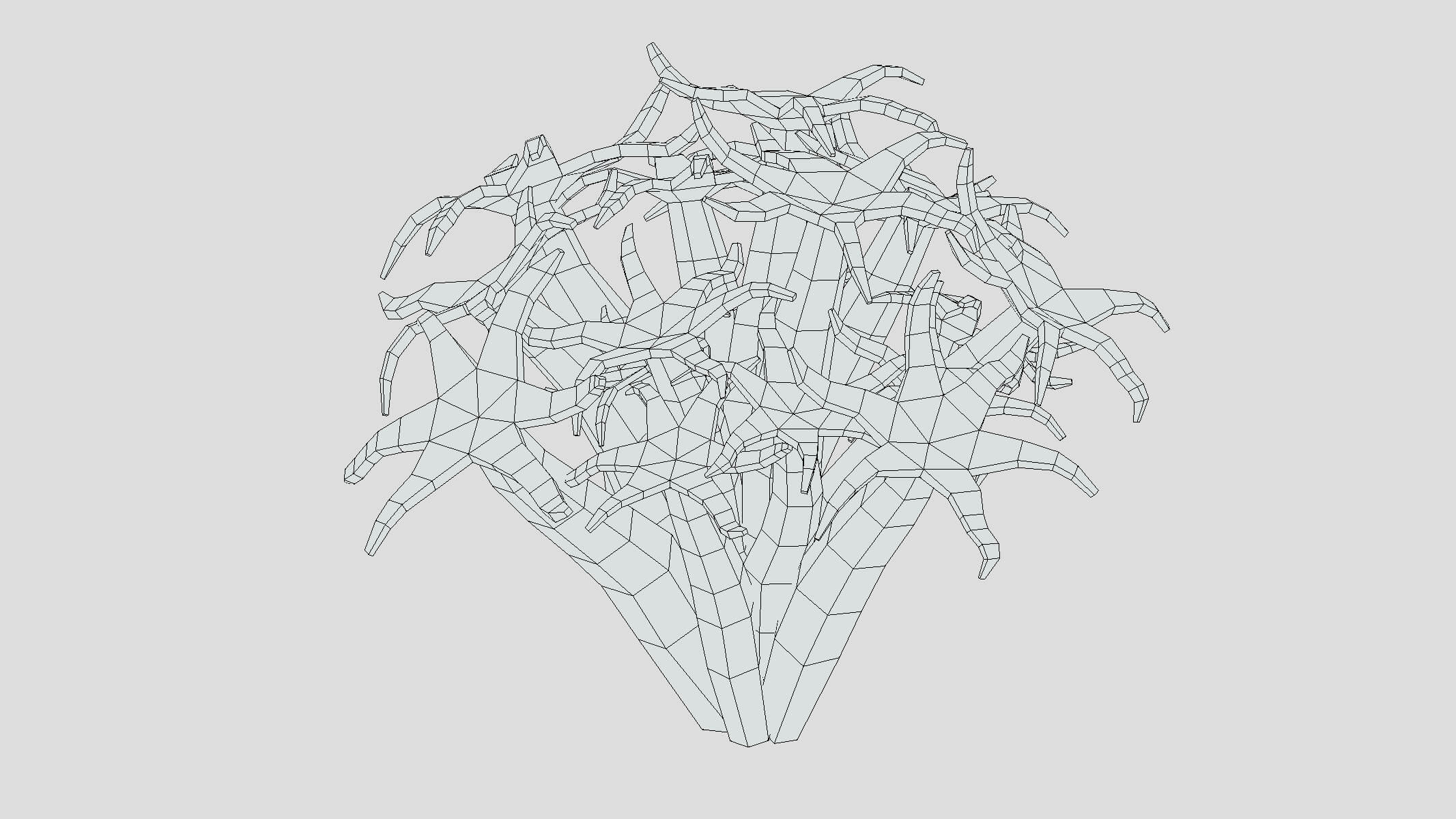 Organ Pipe Coral Low Poly - 3D Model by frezzy