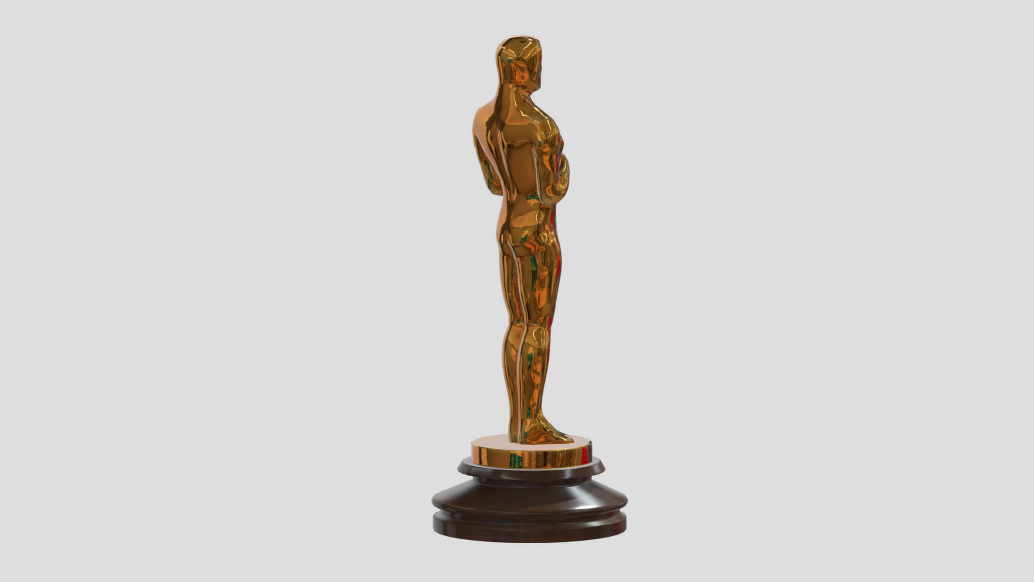 Oscar Award Gold Shiny Low Poly - 3D Model by frezzy