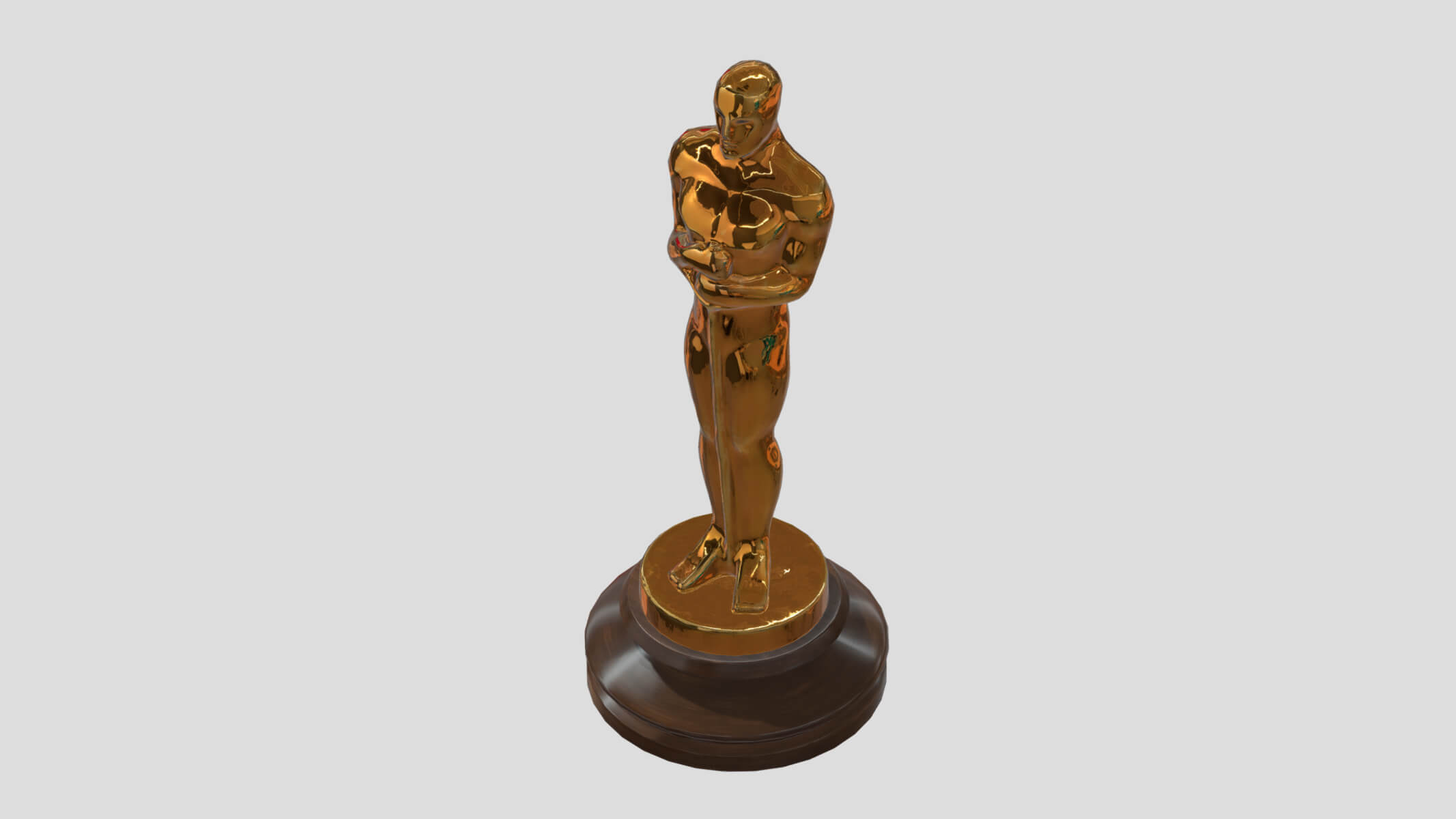 Oscar Award Gold Shiny Low Poly - 3D Model by frezzy