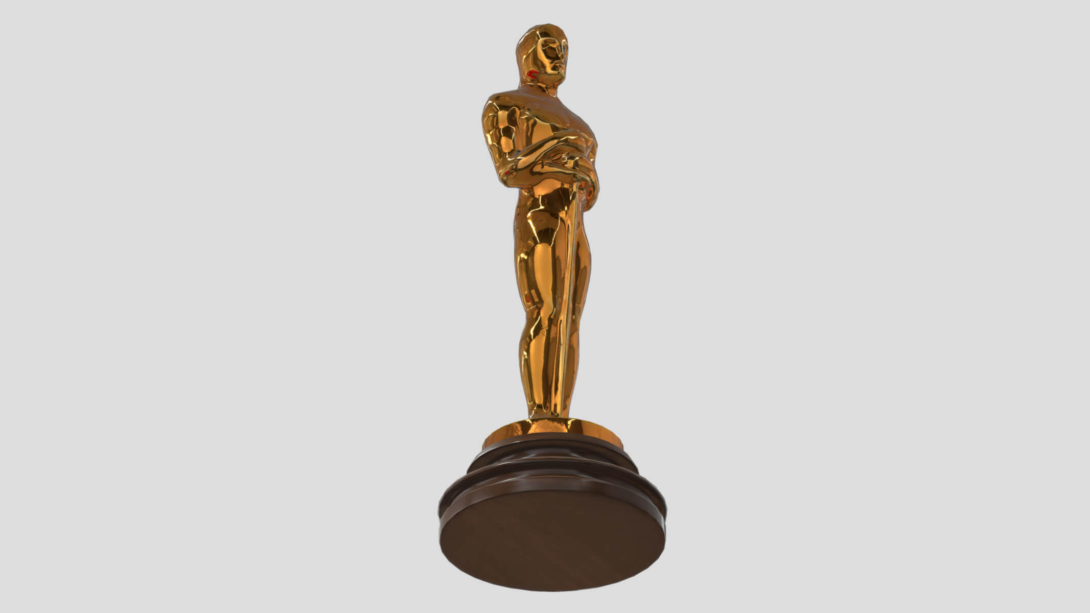 Oscar Award Gold Shiny Low Poly - 3D Model by frezzy